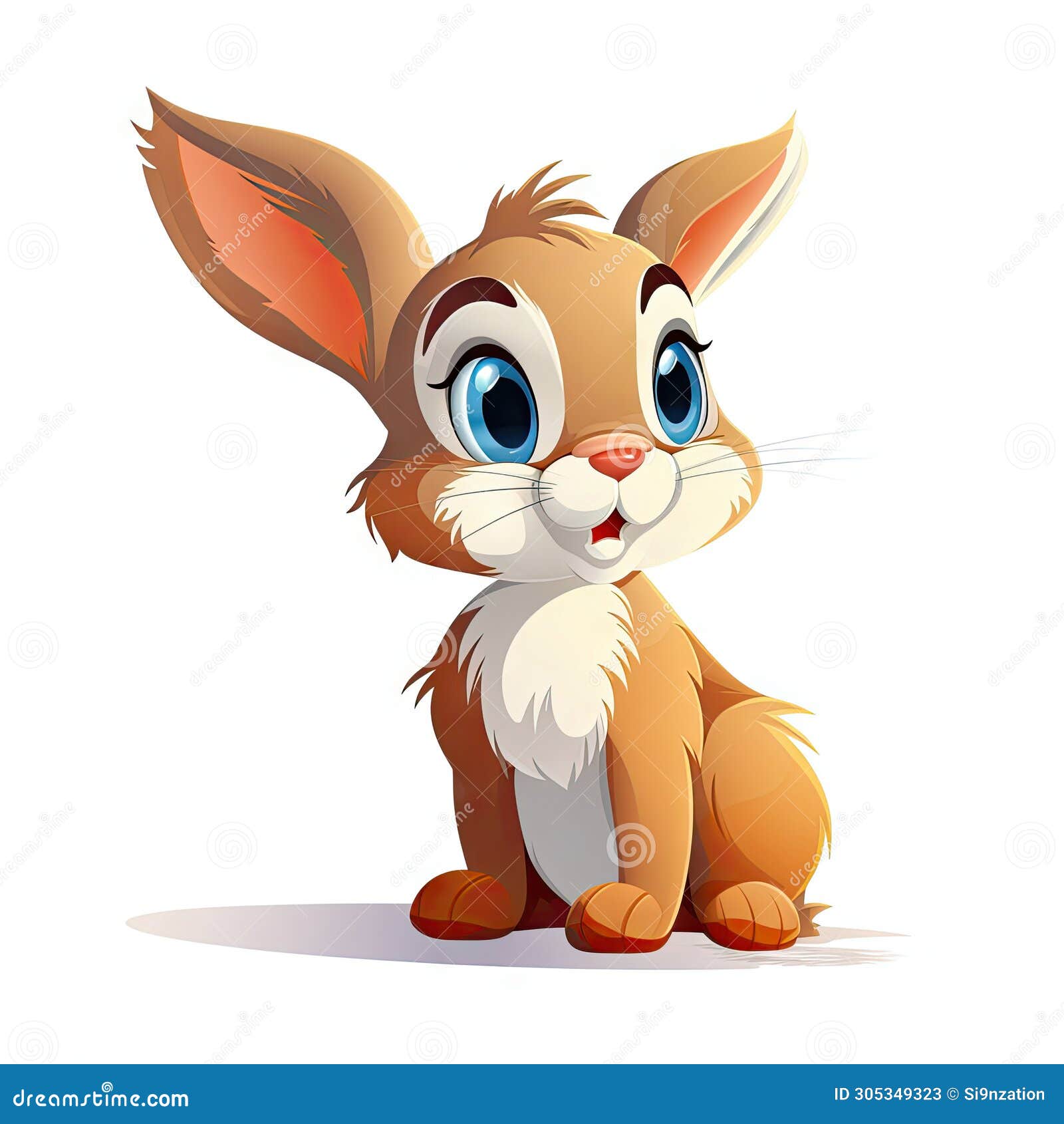 Rabbit Cartoon Style Tshirt Design Graphic Stock Illustration ...