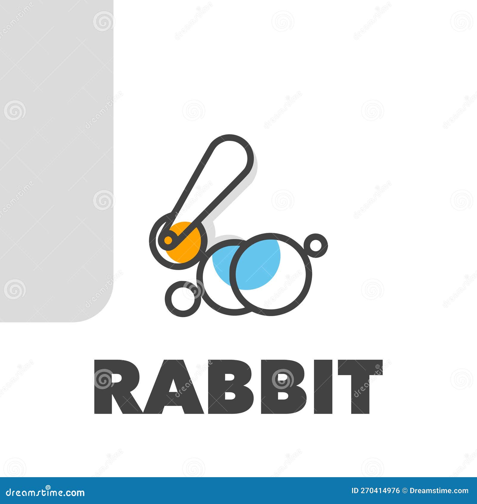 Rabbit circle stock vector. Illustration of number, template - 270414976