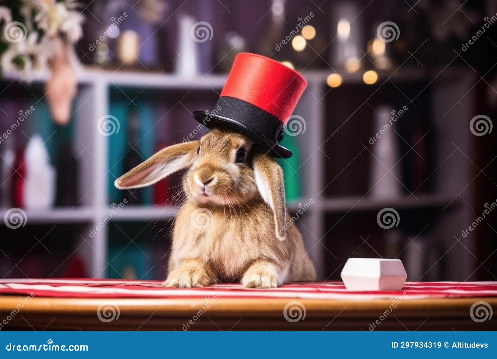 A Rabbit Coming Out of a Hat in a Magic Trick Stock Image - Image of ...