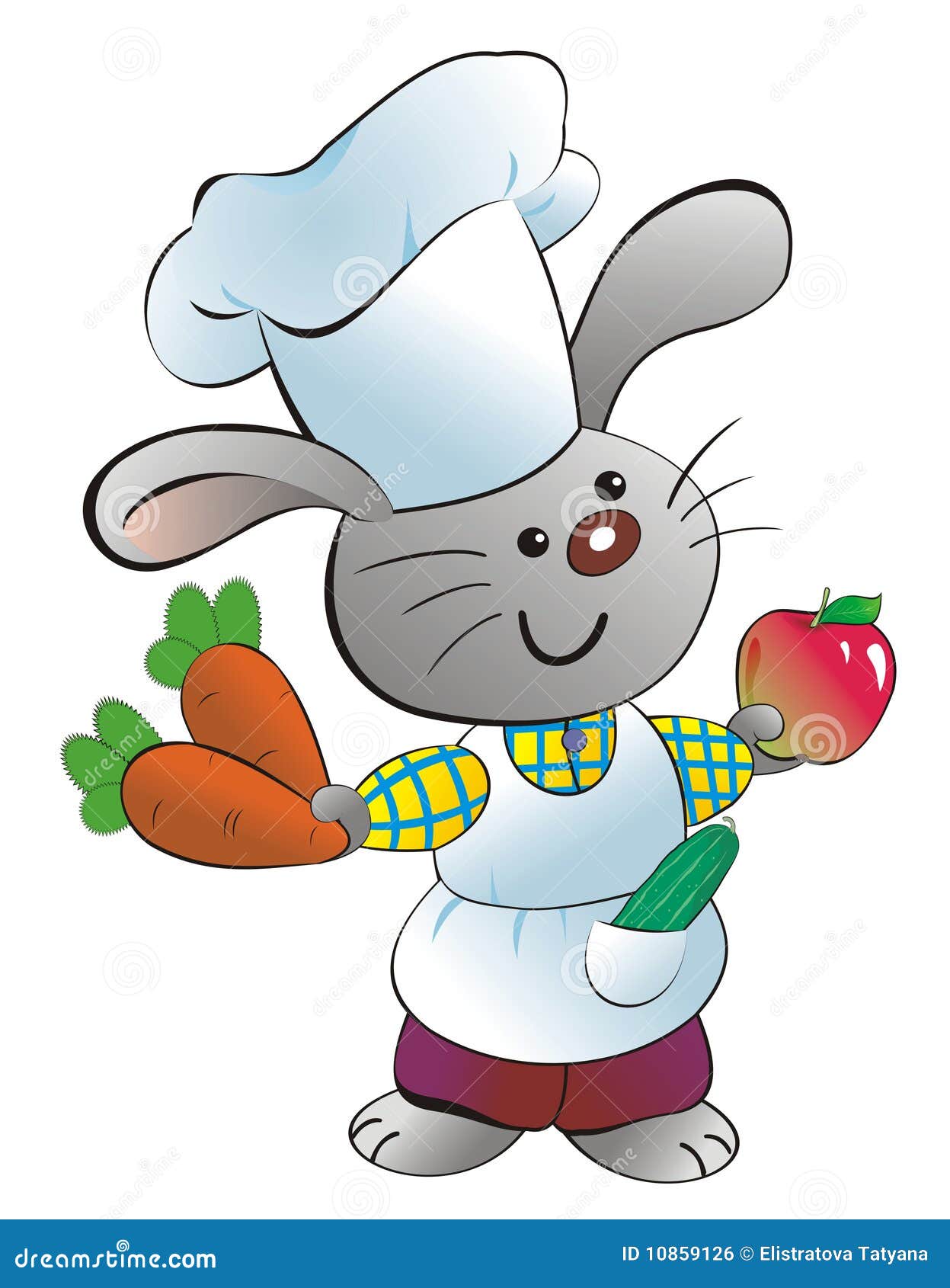 Rabbit-cook stock vector. Illustration of animal, objects - 10859126