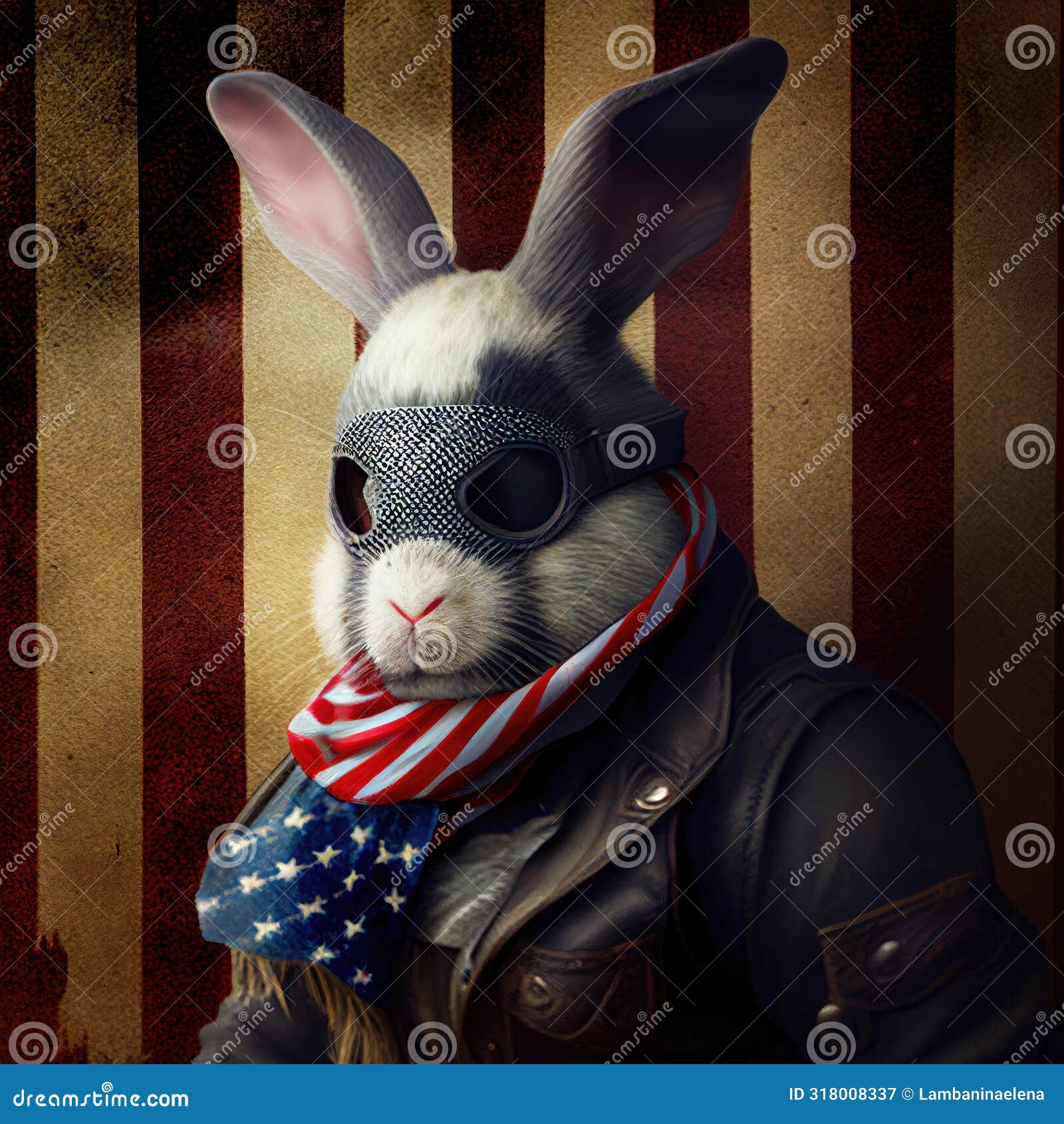 Rabbit Criminal. Generative Ai Art Stock Illustration - Illustration of ...