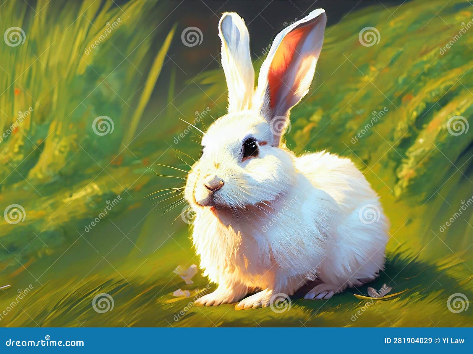 Rabbit cute in art stock illustration. Illustration of bunny - 281904029