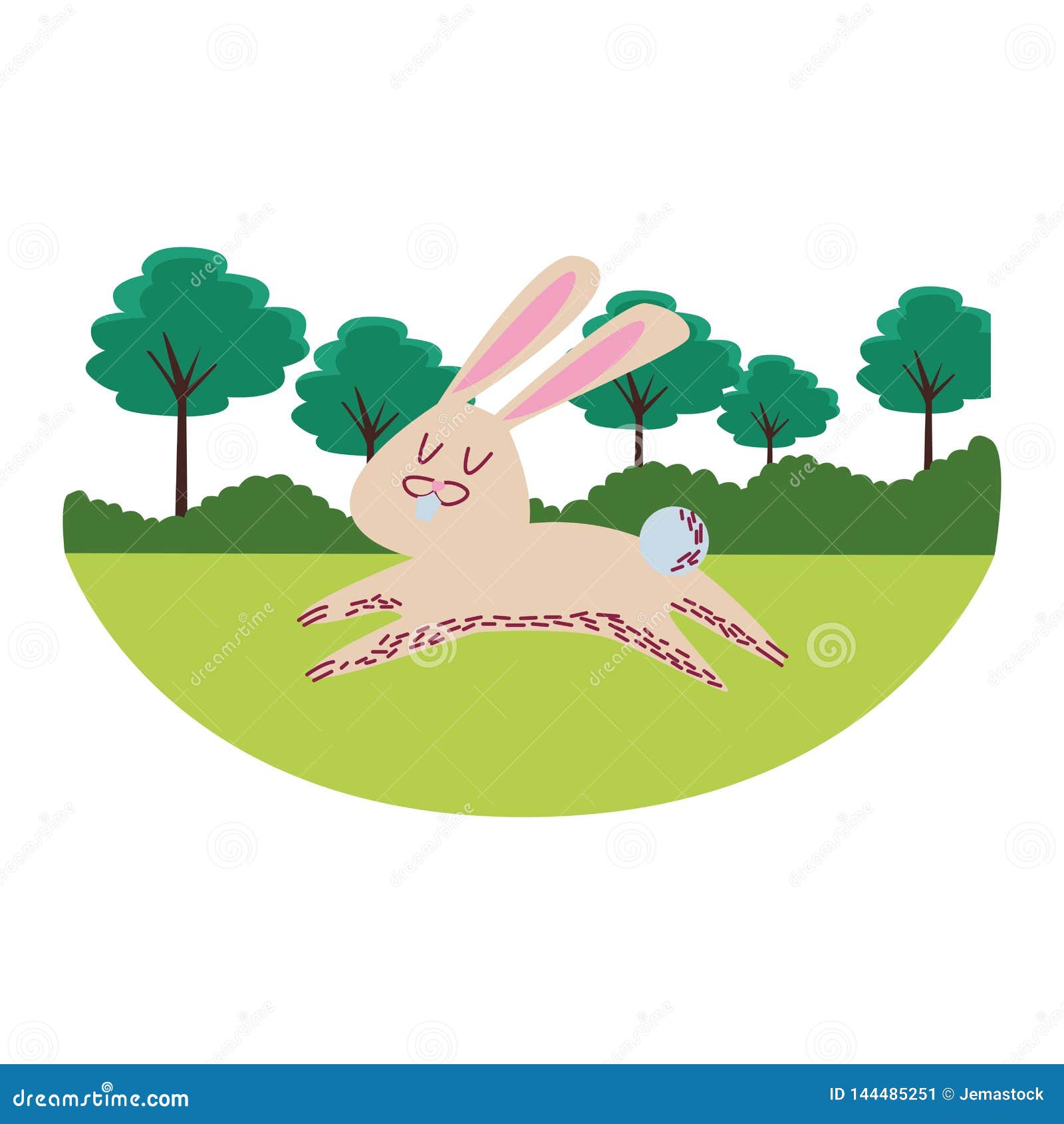Rabbit cute cartoon stock vector. Illustration of symbol - 144485251