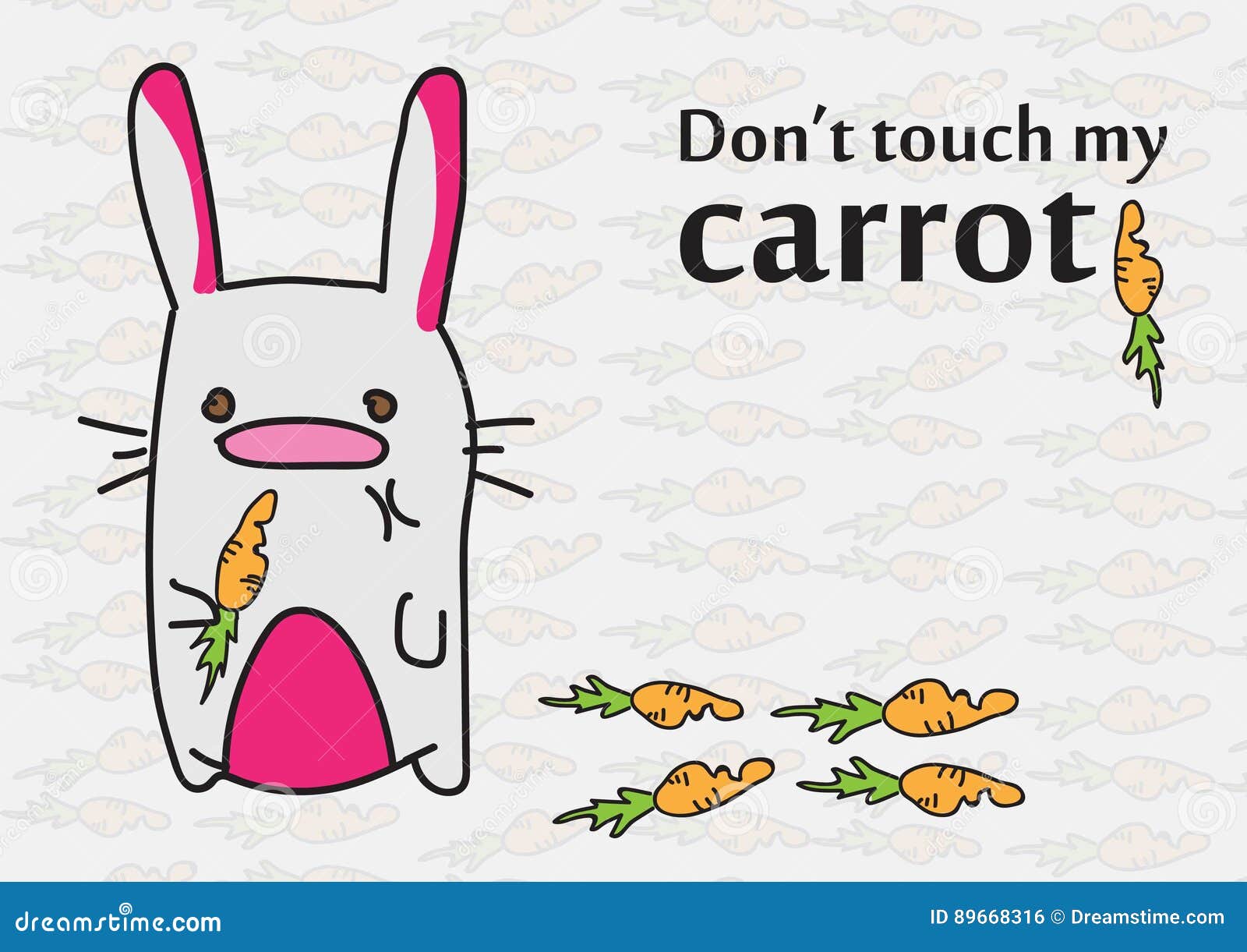 Rabbit stock illustration. Illustration of happy, pattern - 89668316