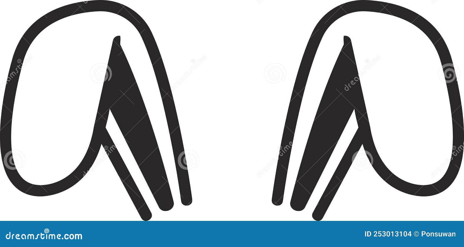 Rabbit Ear Icon. Vector Illustration Stock Vector - Illustration of ...