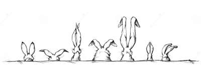 Rabbit Ears in Different Shapes and Sizes Stock Illustration ...