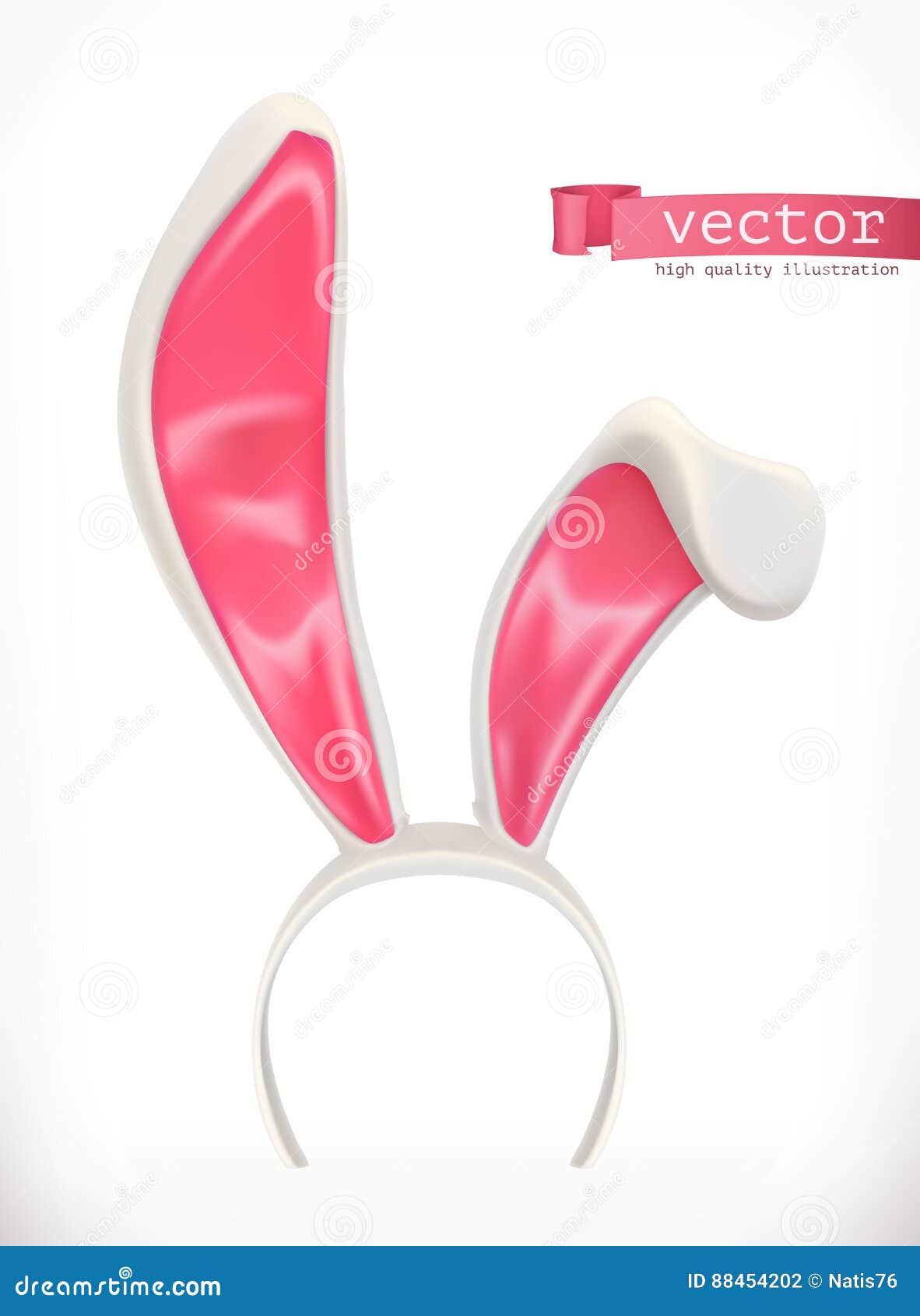 Rabbit Ears. Easter Bunny Vector Icon Stock Vector - Illustration of ...