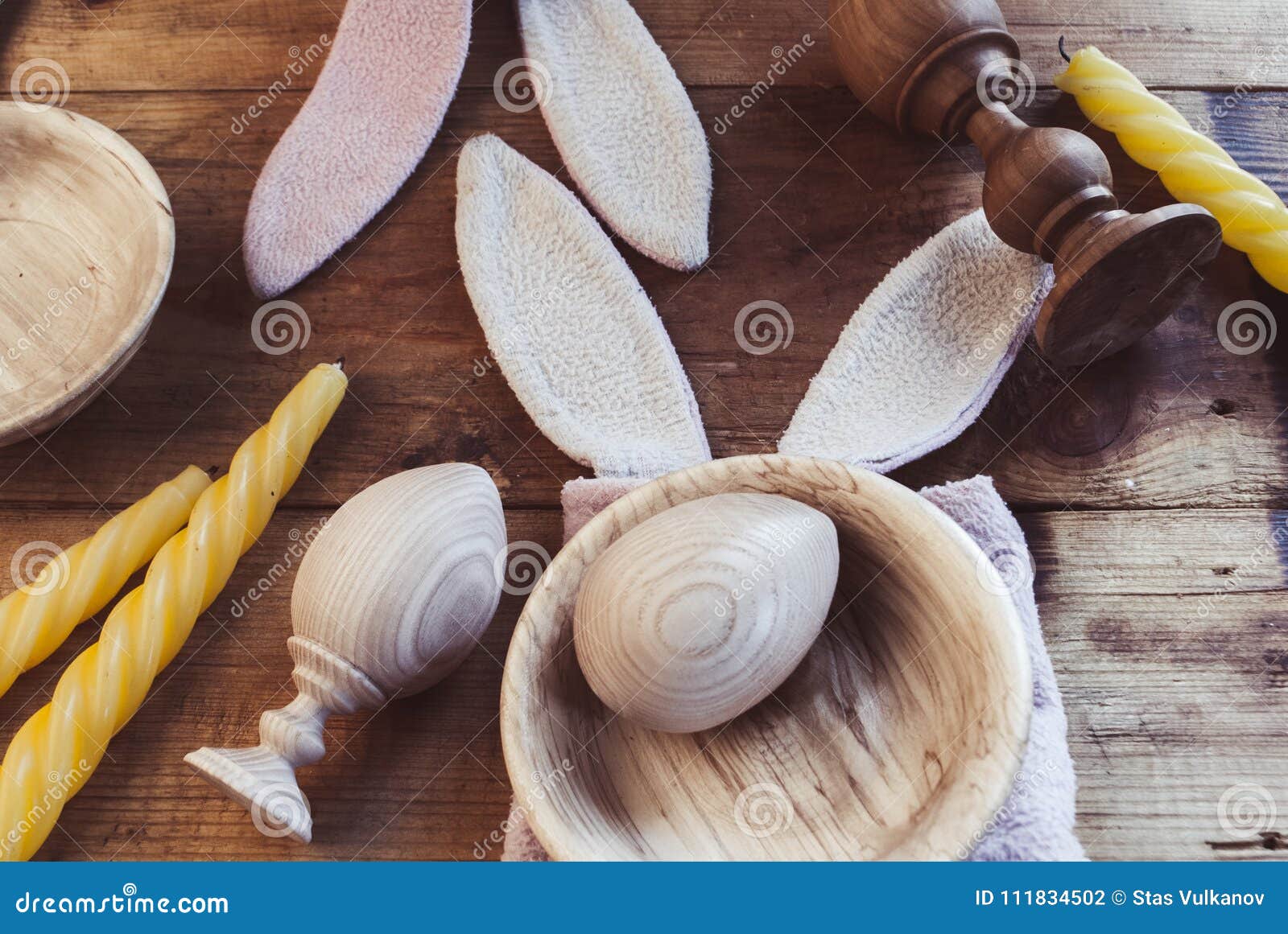 Rabbit Ears Easter Symbol, Decorative Close-up Eggs, Stock Photo ...