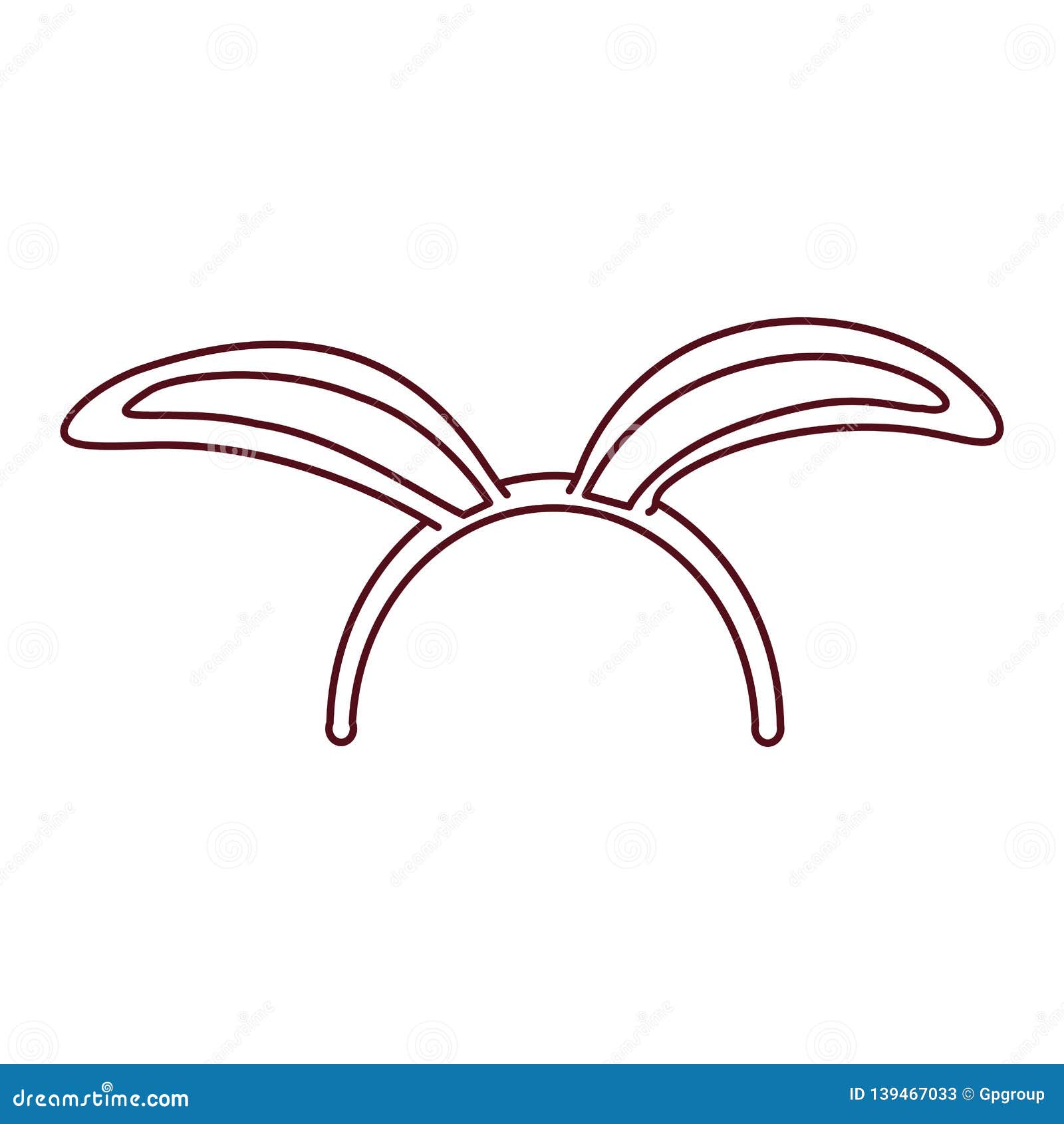 Rabbit ears isolated icon stock vector. Illustration of little - 139467033
