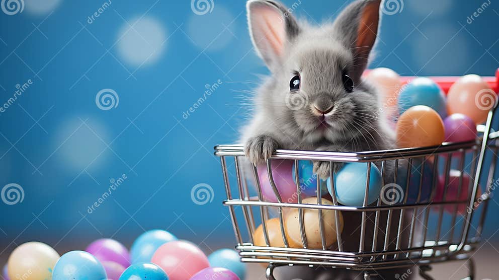 Rabbit Eastertide Spring Shopping Ai Generated Banner Background Copy ...