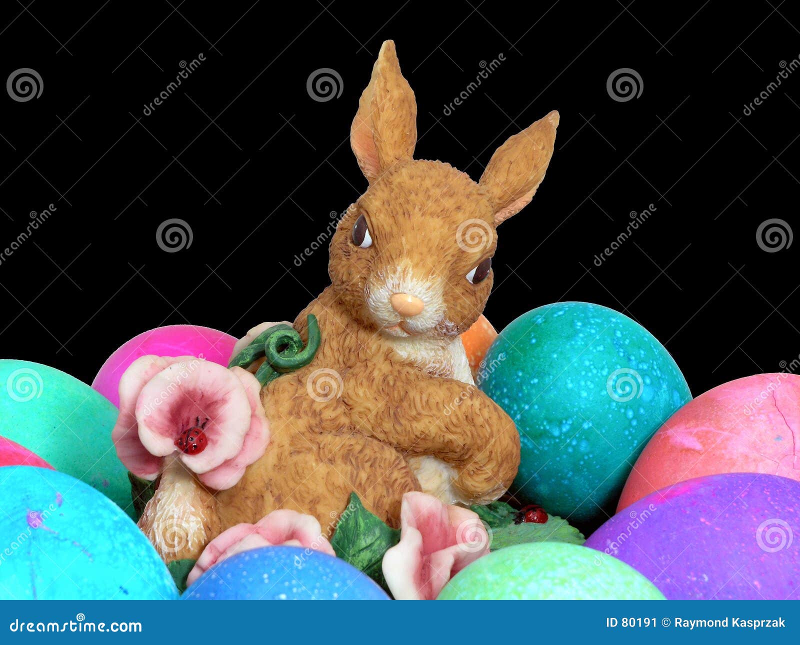 Rabbit and Eggs stock image. Image of easter, eggs, floral - 80191