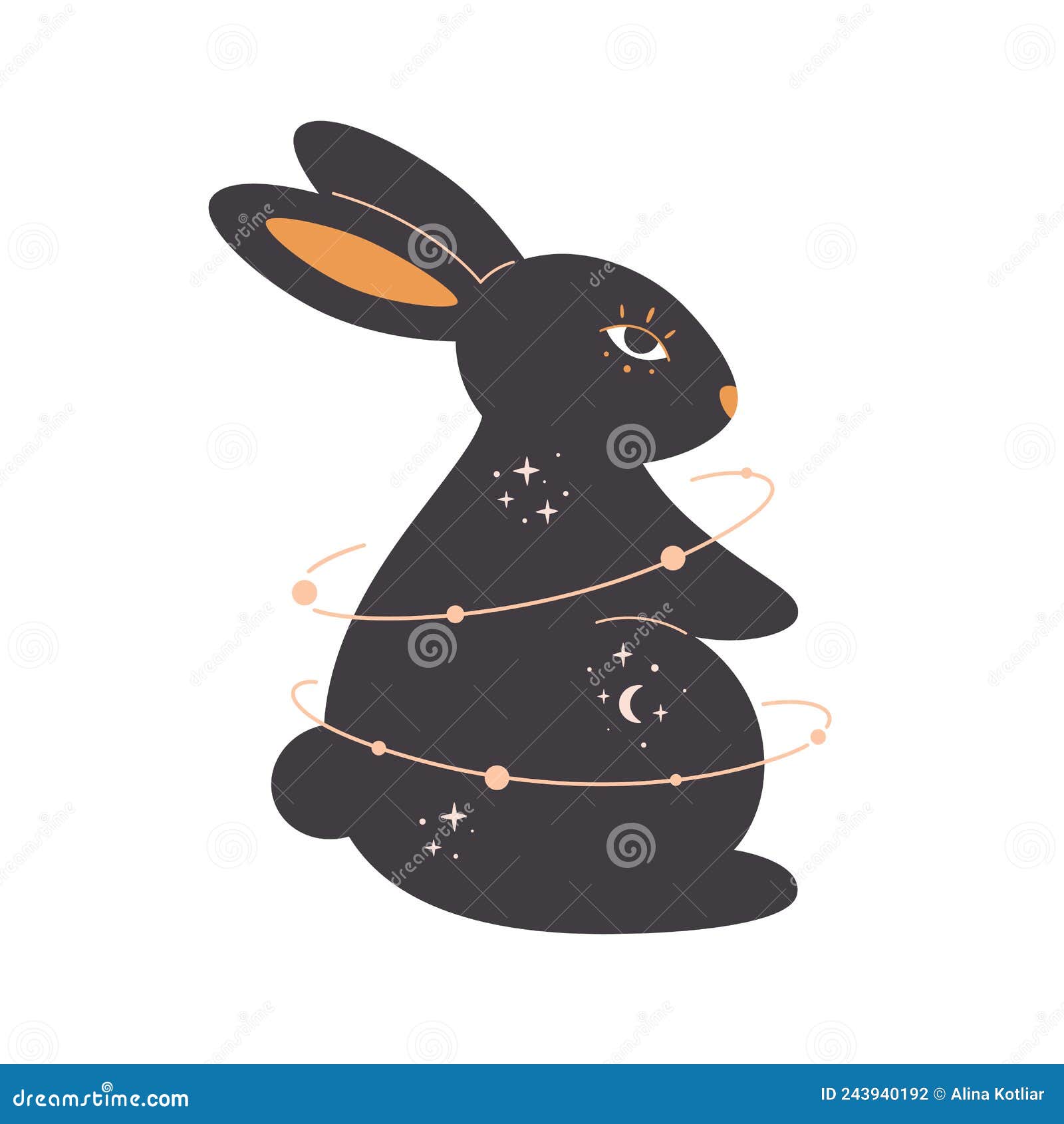 Rabbit with Esoteric, Mystic, Astrology and Magician Elements. Year of ...