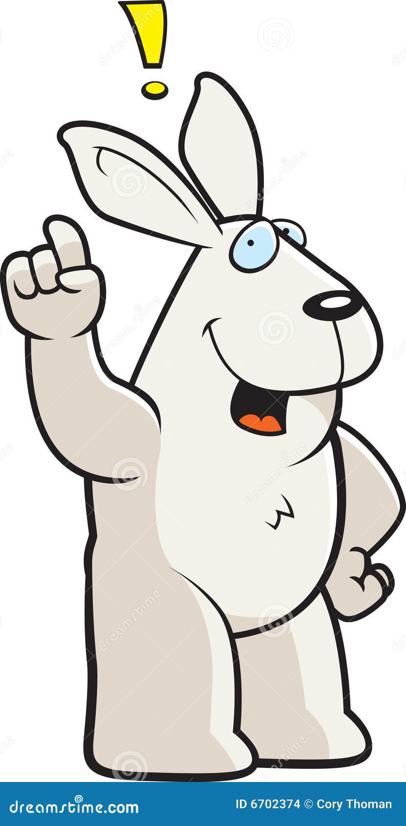 Rabbit Exclamation stock vector. Illustration of point - 6702374