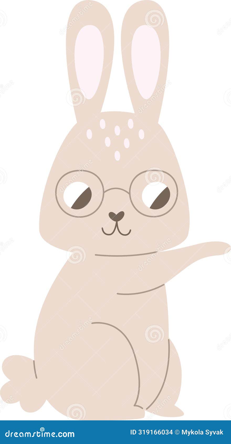 Rabbit with Eyeglasses stock vector. Illustration of cute - 319166034