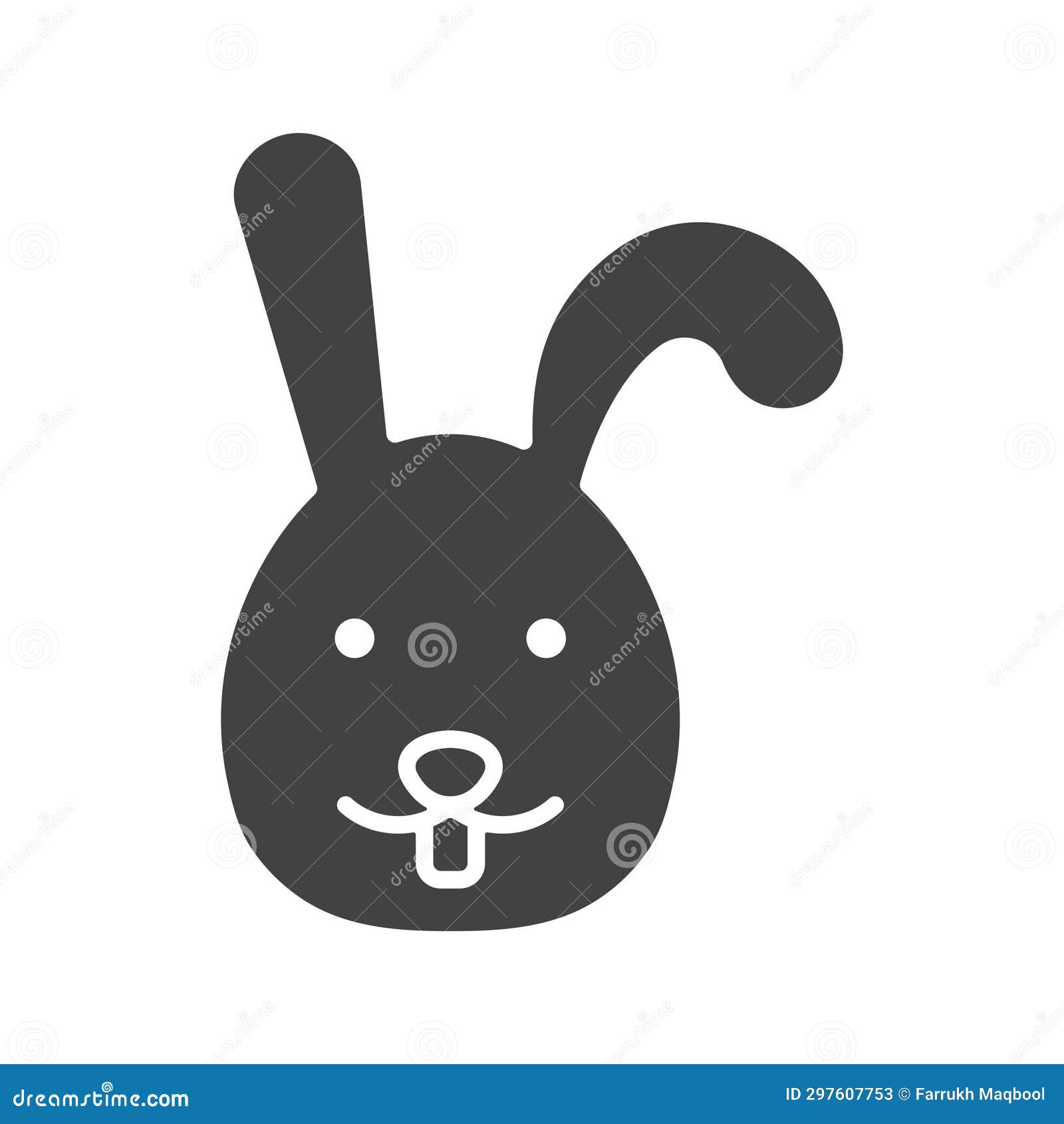 Rabbit Face Icon Vector Image. Stock Illustration - Illustration of ...