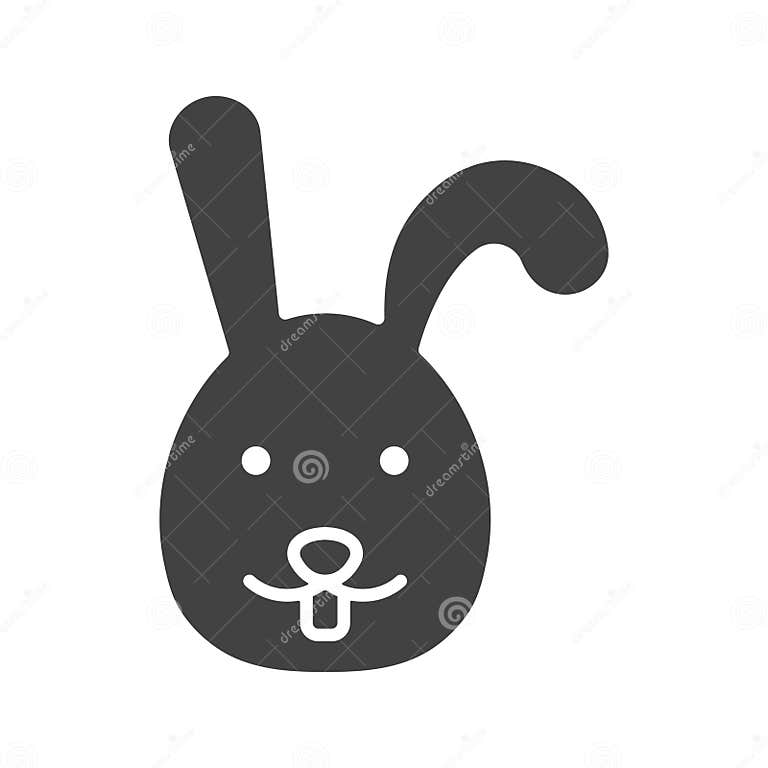 Rabbit Face Icon Vector Image. Stock Illustration - Illustration of ...
