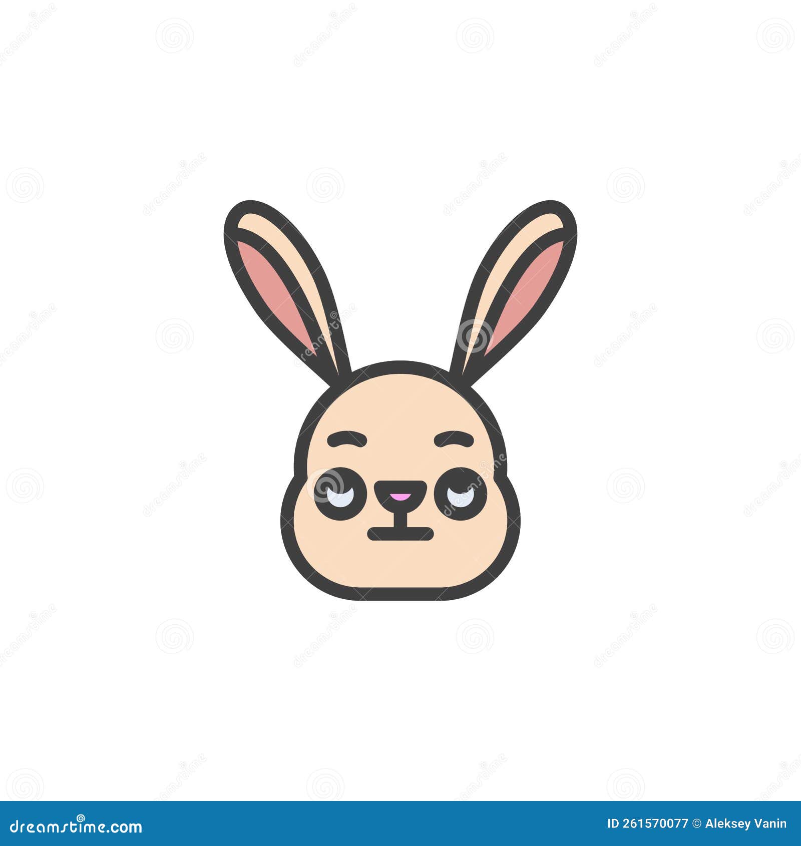 Rabbit Face with Rolling Eyes Emoticon Filled Outline Icon Stock Vector ... Rabbit Face with Rolling Eyes Emoticon Filled Outline Icon Stock Vector ...