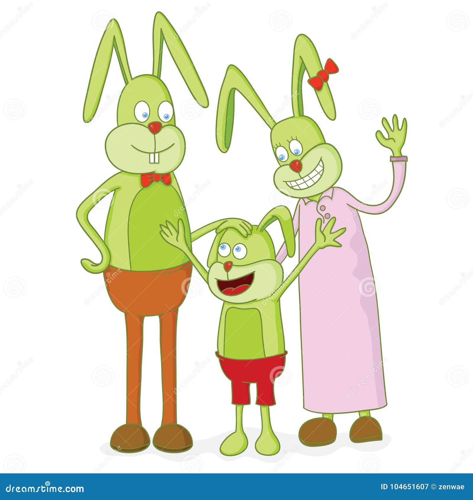 The Rabbit Family stock vector. Illustration of family - 104651607