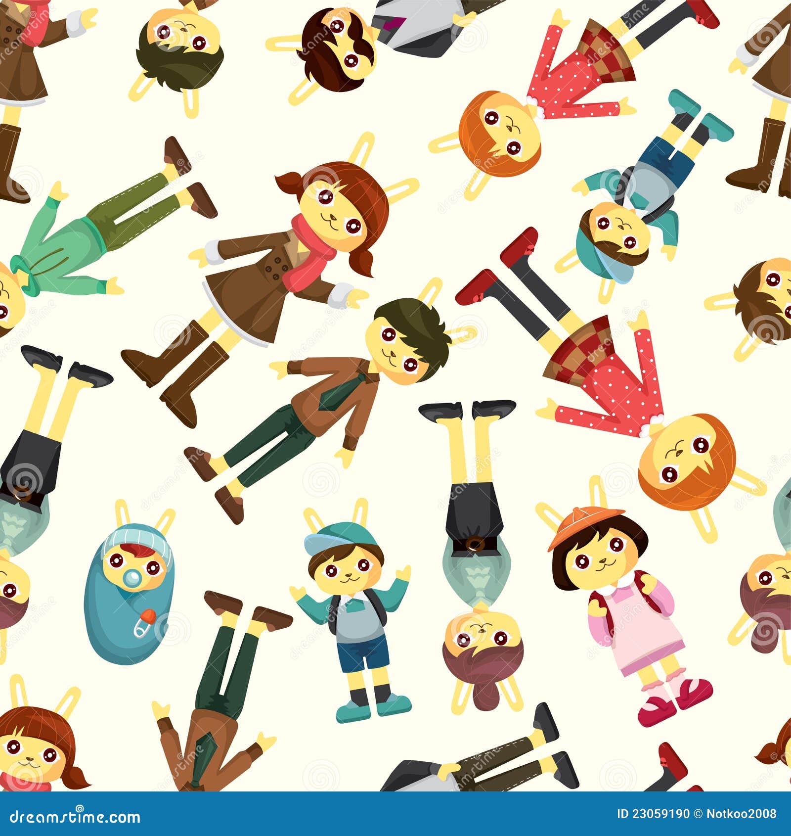 Rabbit Family Smiling Outline Sketch Stock Illustration | CartoonDealer ...