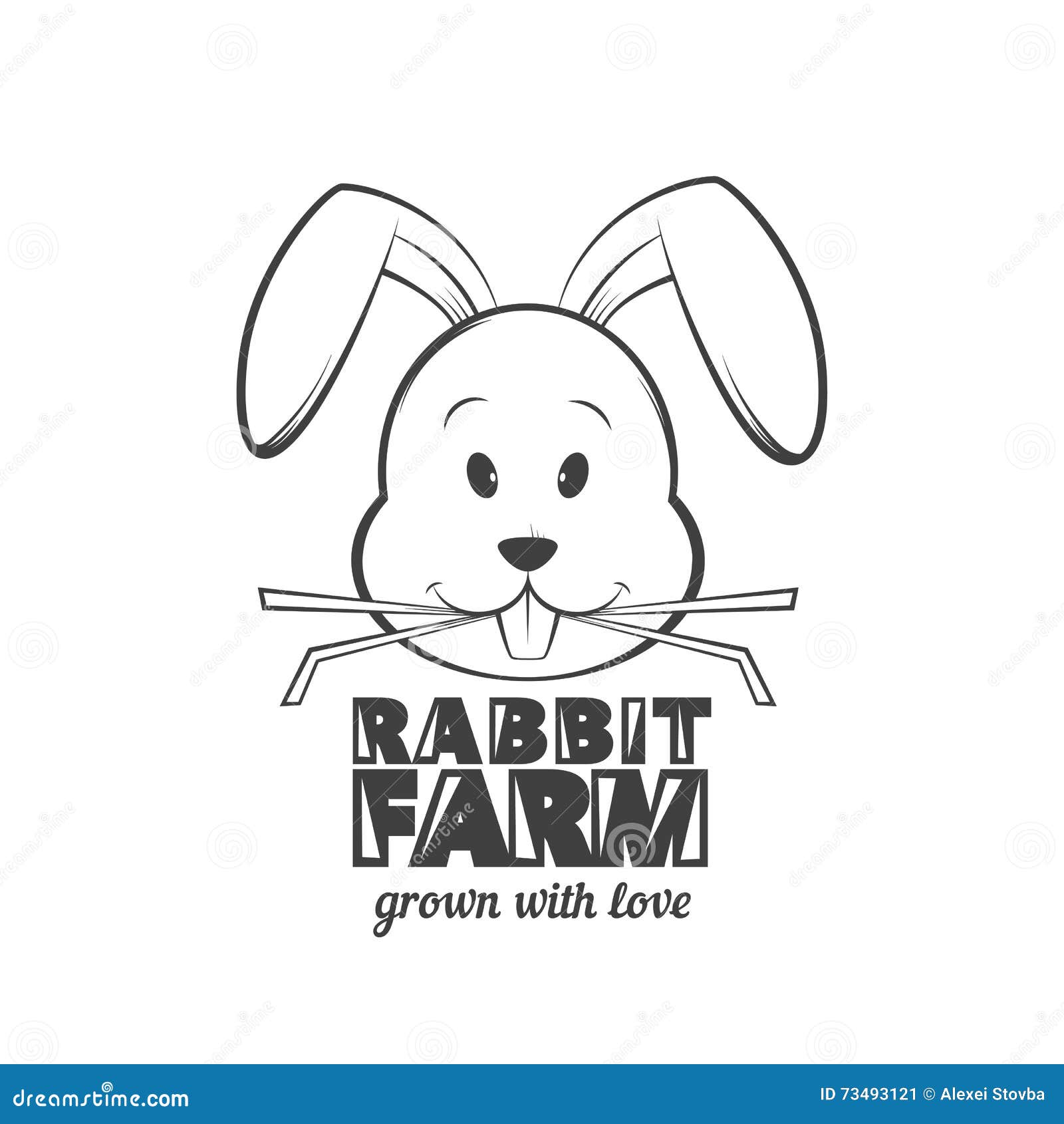 Rabbit Farm Animal Vector Icon Cartoon Illustration | CartoonDealer.com ...