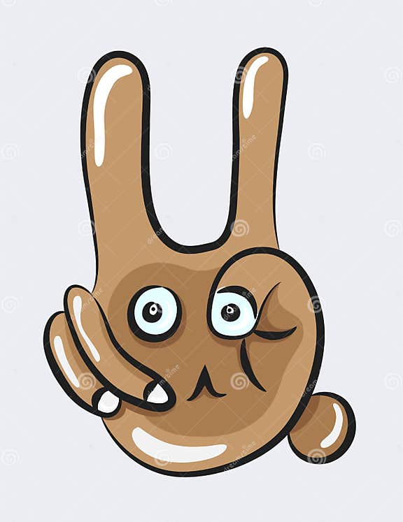 Rabbit finger vector stock vector. Illustration of blank - 48965668