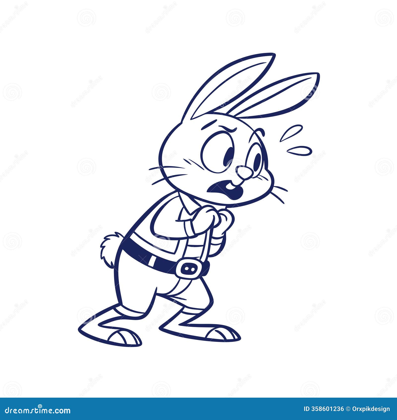 Rabbit Focused on Coding Activity Stock Illustration - Illustration of ...