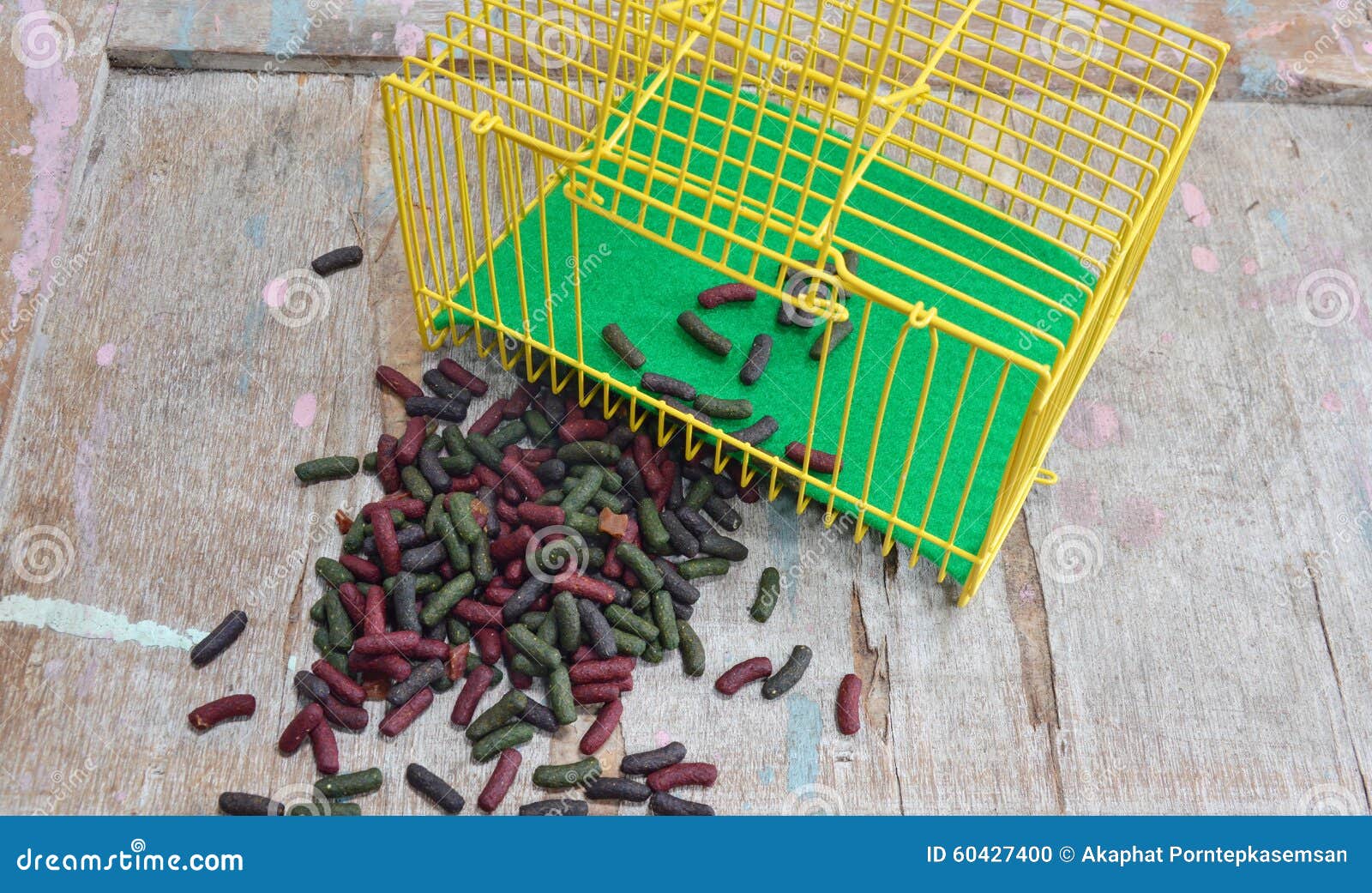 Rabbit Food and Cage for Tiny Pet Stock Photo - Image of instant ...