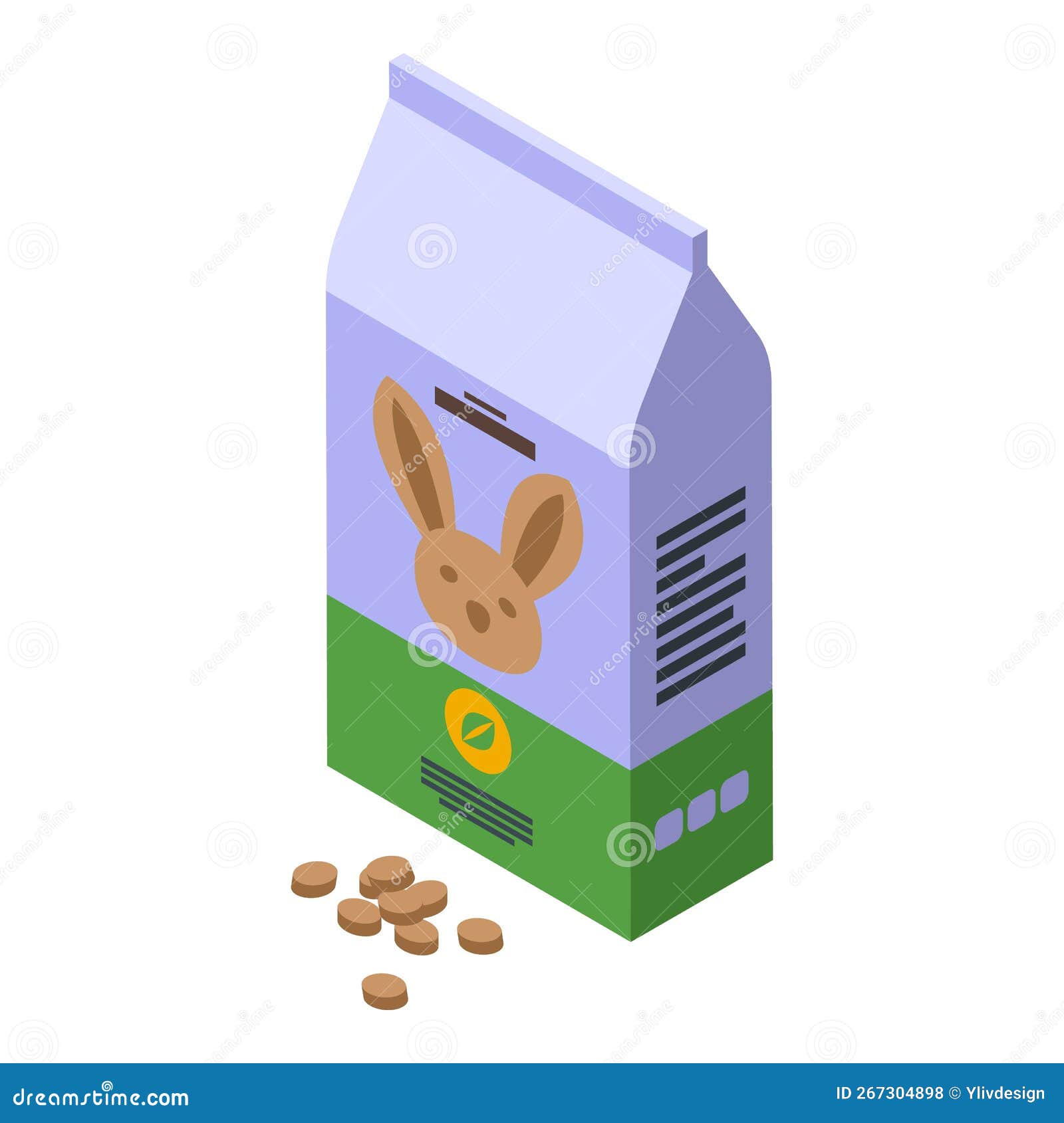 Rabbit Food Package Icon Isometric Vector. Animal Pet Stock Vector ...