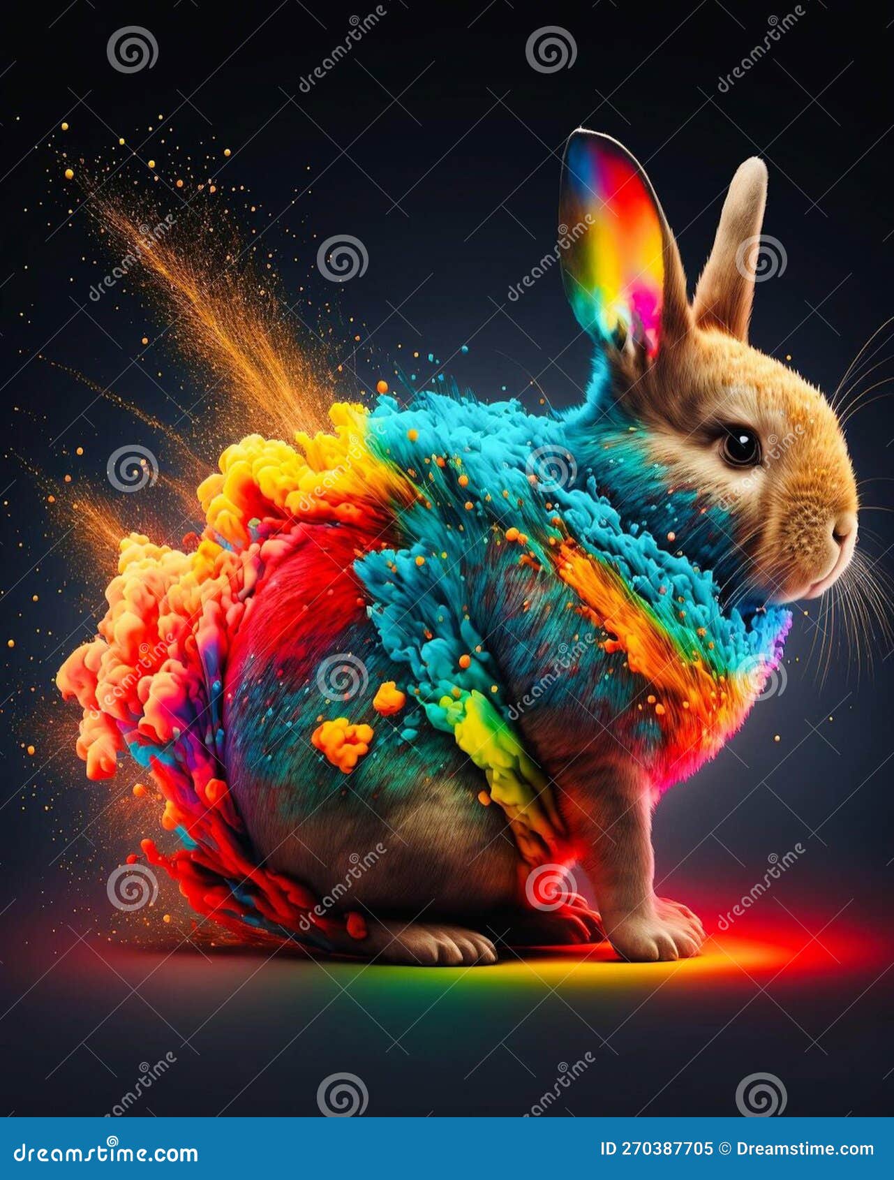 The rabbit full colour stock illustration. Illustration of bird - 270387705