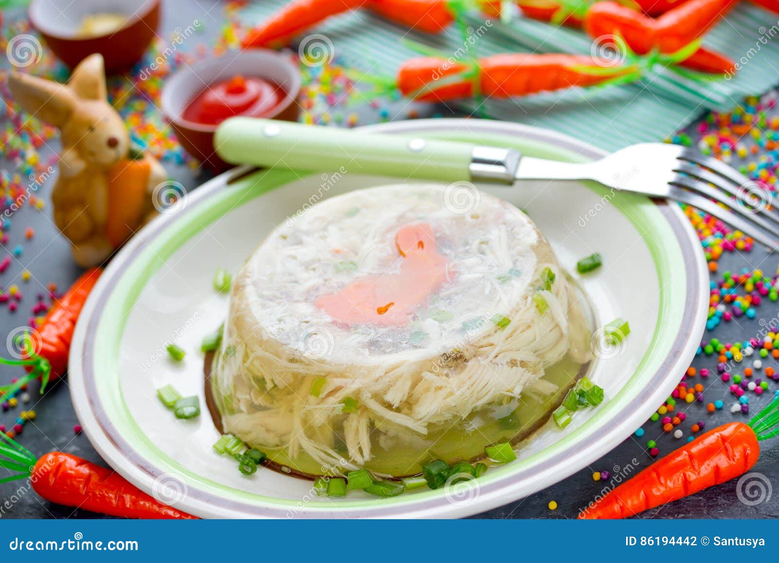 Rabbit Galantine Aspic for Easter Stock Photo - Image of jellied ... Rabbit Galantine Aspic for Easter Stock Photo - Image of jellied ...