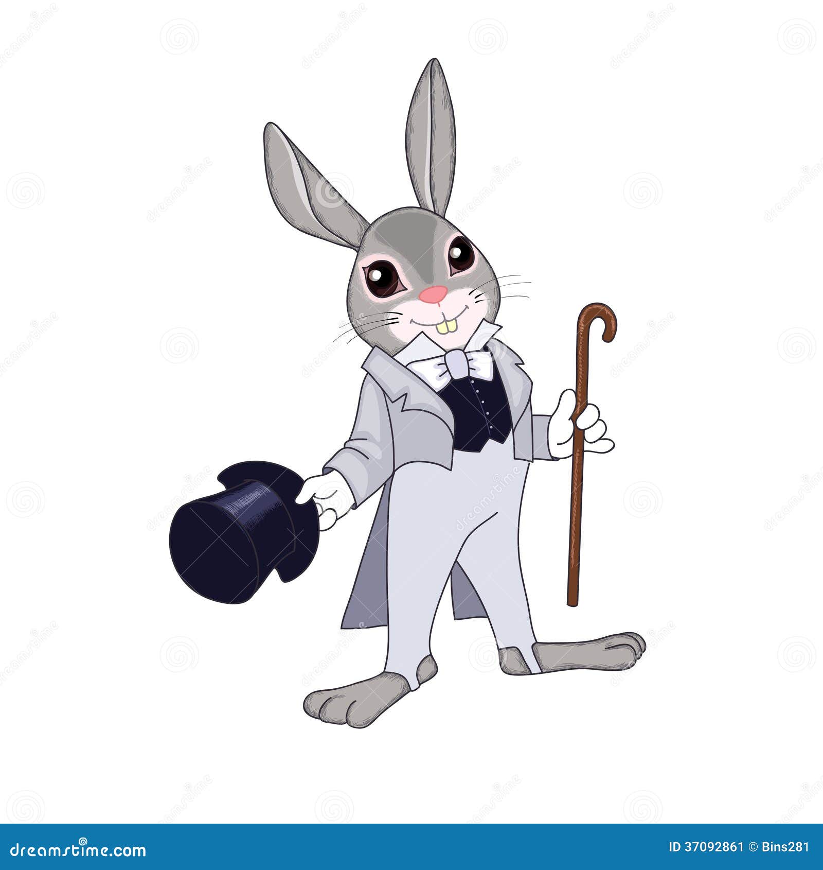 Rabbit gentleman stock vector. Illustration of paper - 37092861