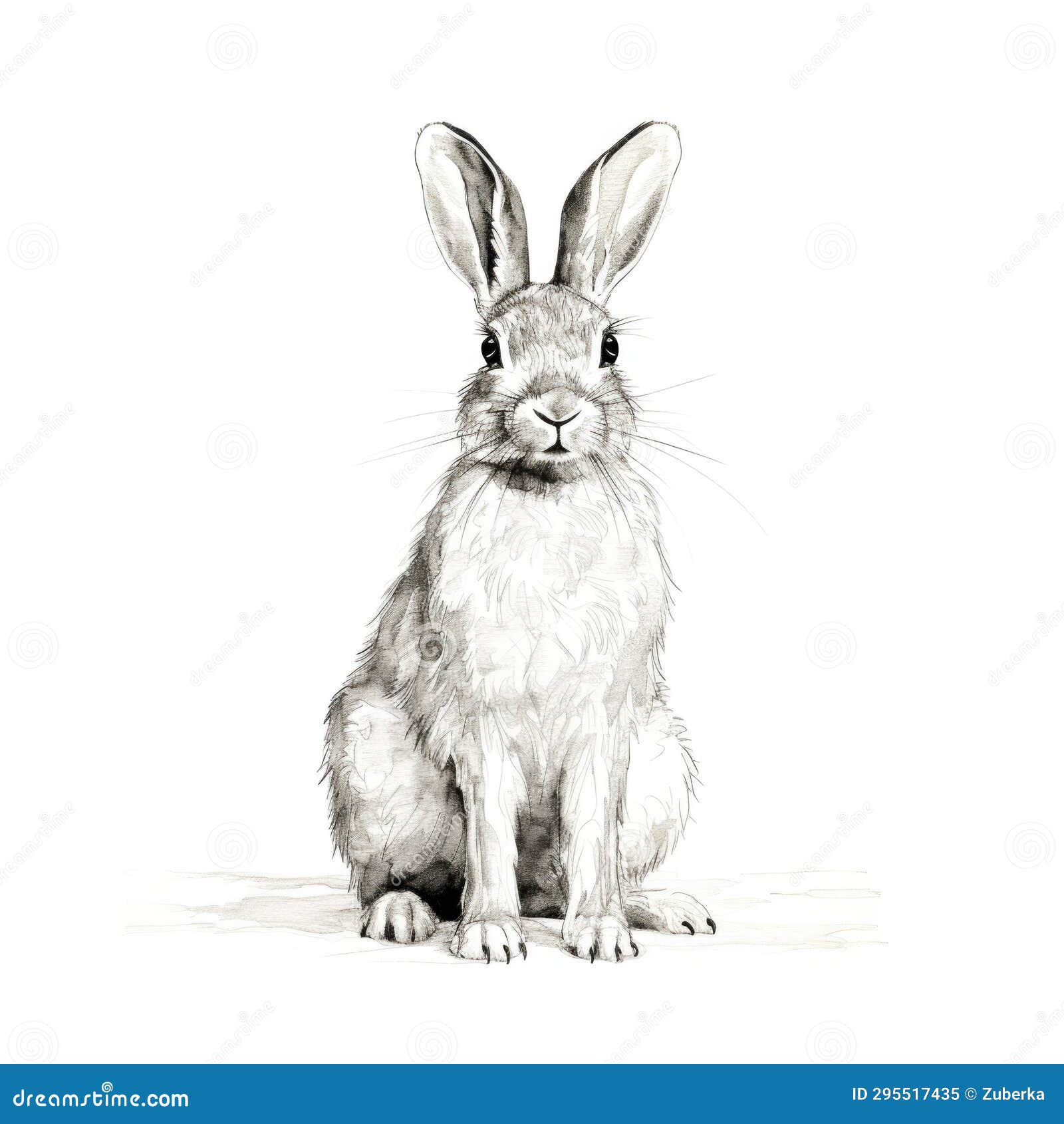 Rabbit Graphic Isolated stock illustration. Illustration of drawing ...