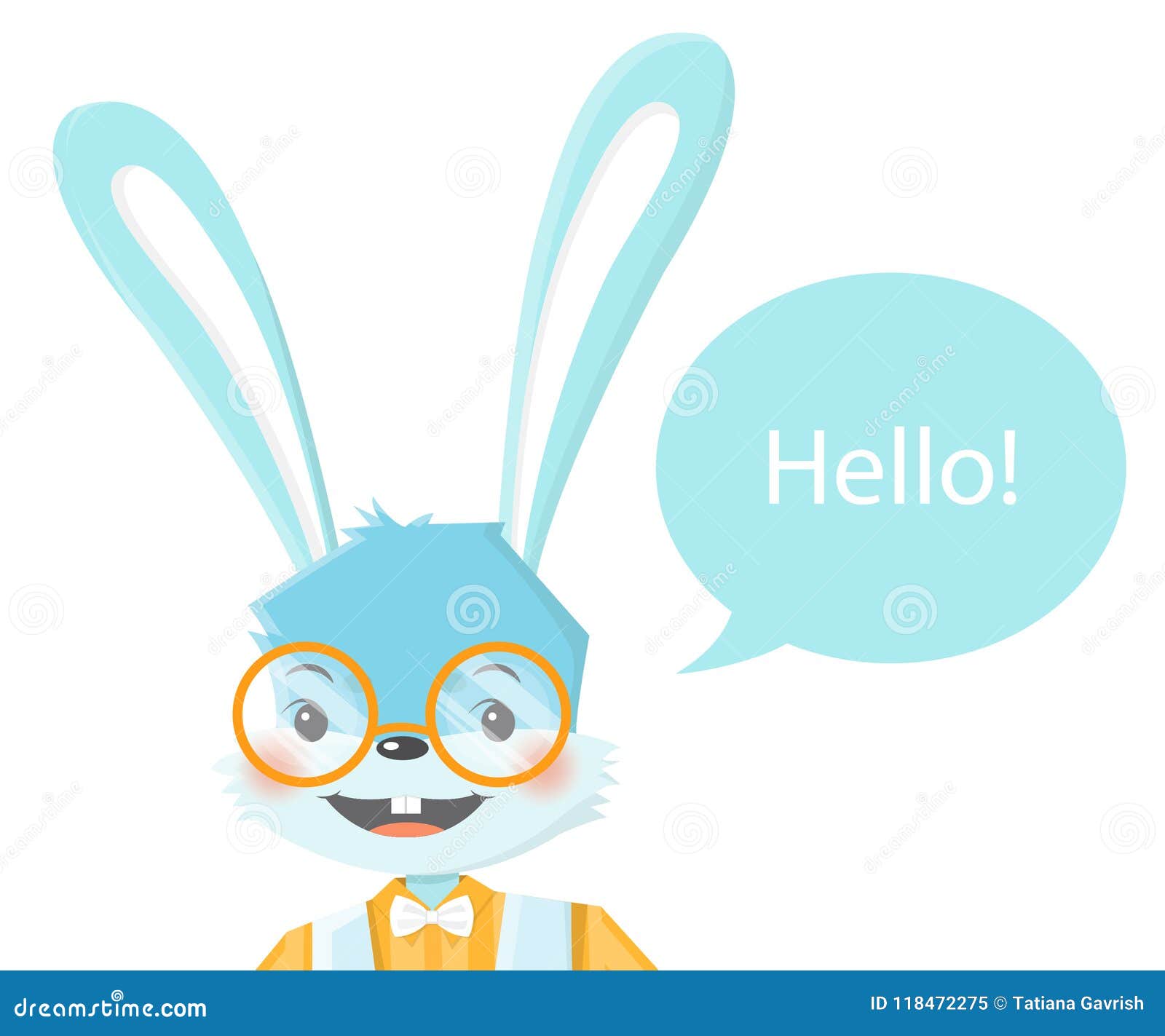 Rabbit. Greeting stock vector. Illustration of flute - 118472275