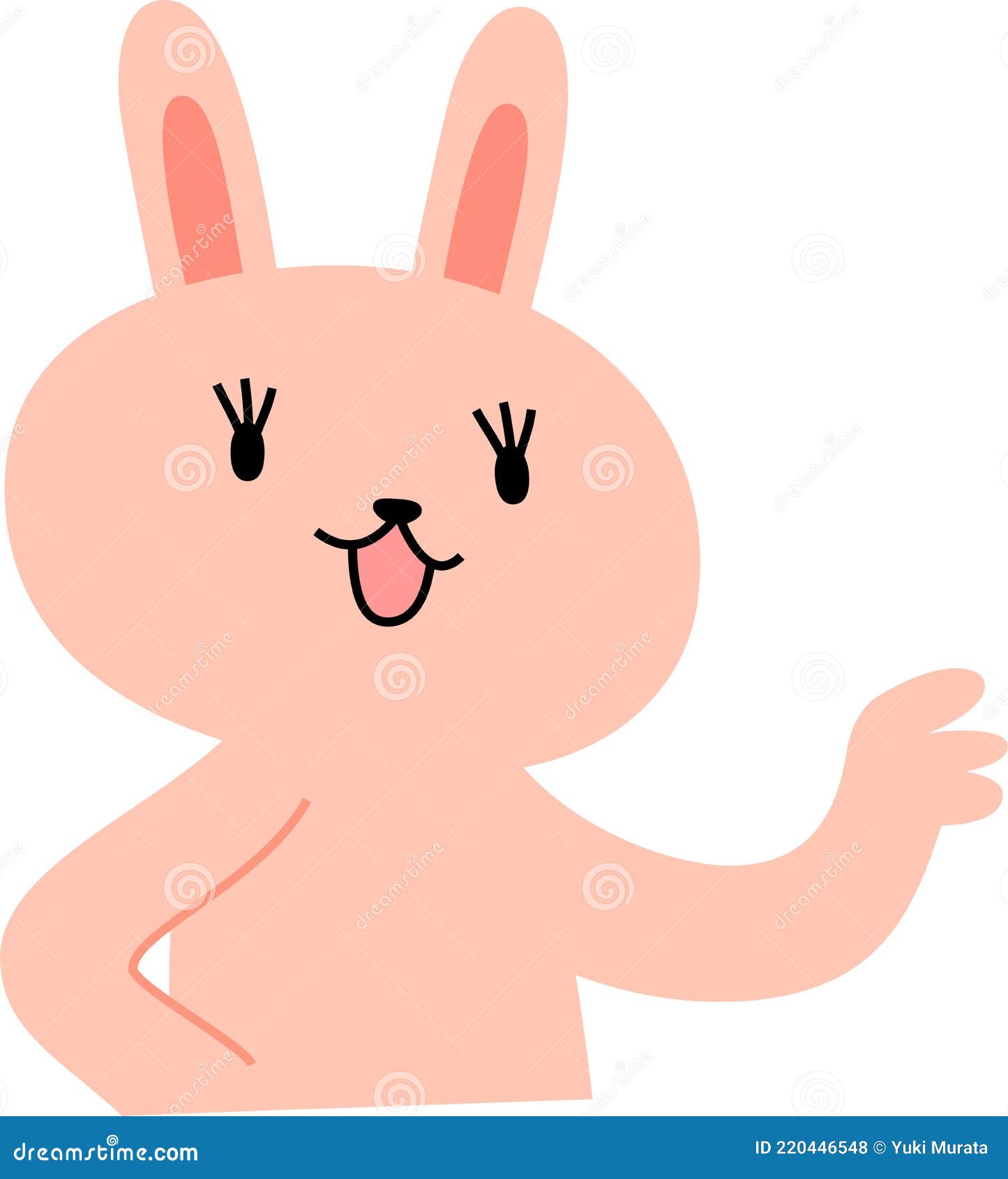 Rabbit that Guides You by Pointing Your Finger Stock Vector ...