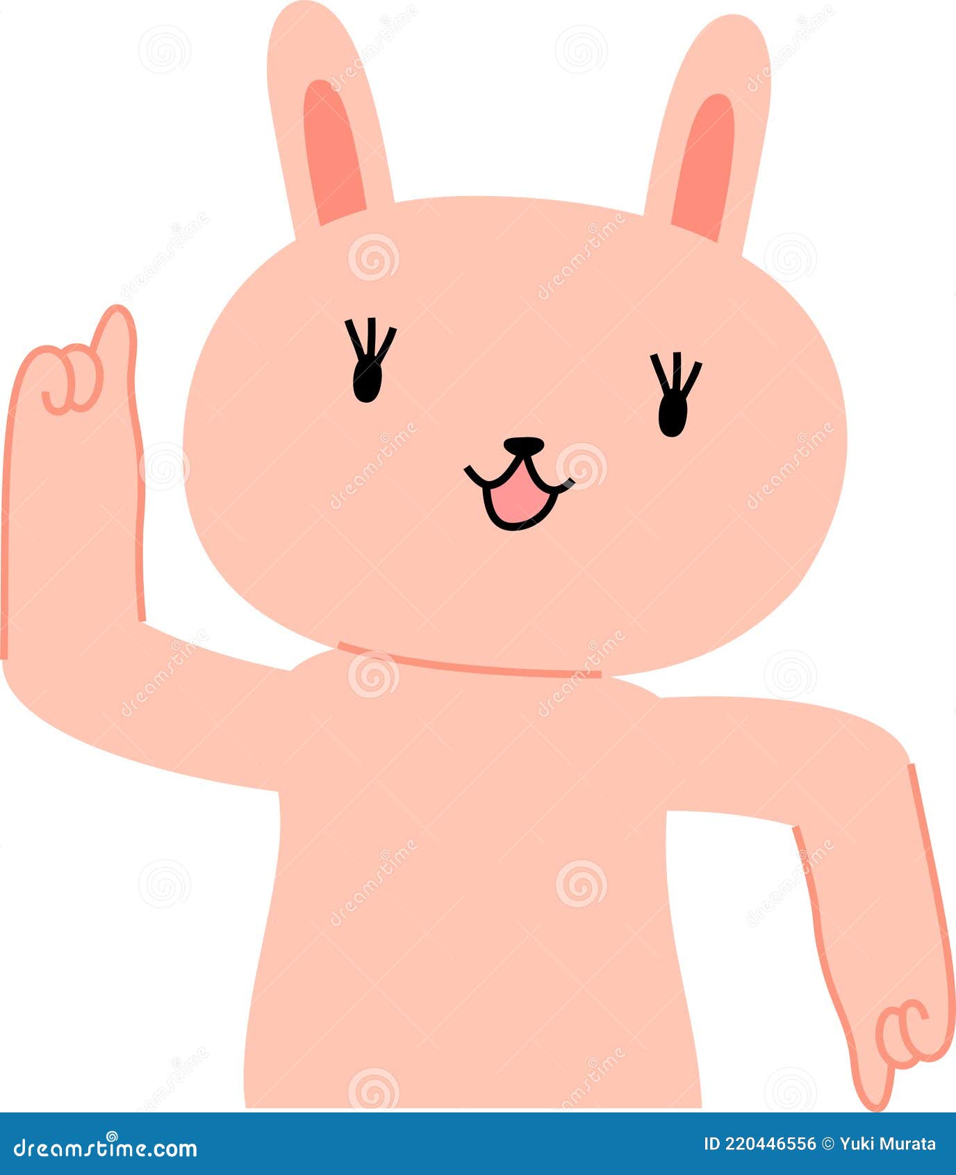 Rabbit that Guides You by Pointing Your Finger Stock Vector ...