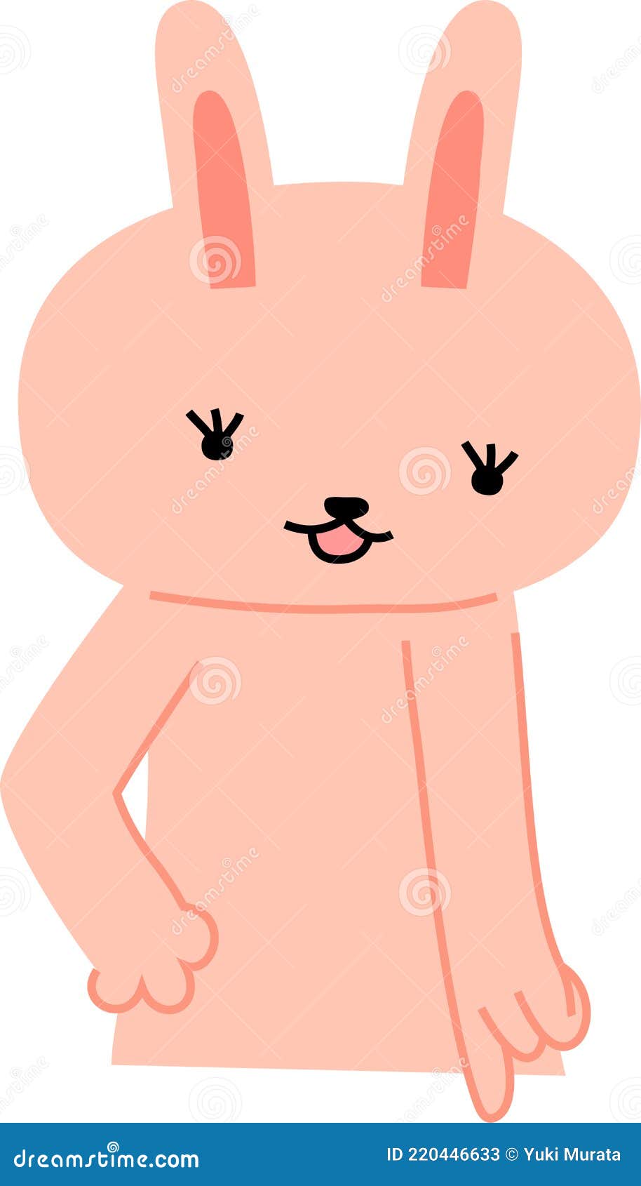 Rabbit that Guides You by Pointing Your Finger Stock Vector ...