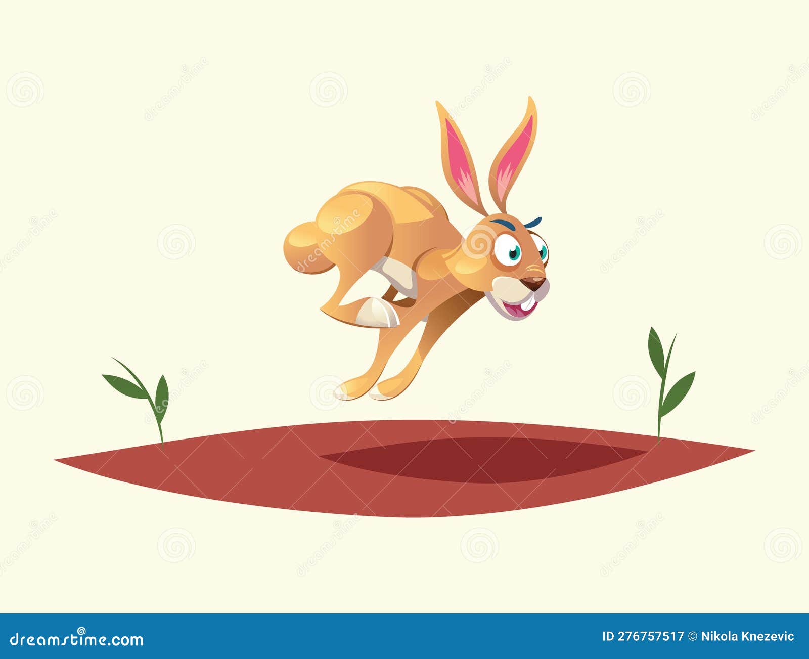 Rabbit - Hare Character Isolated Vector Illustration Stock Vector ...