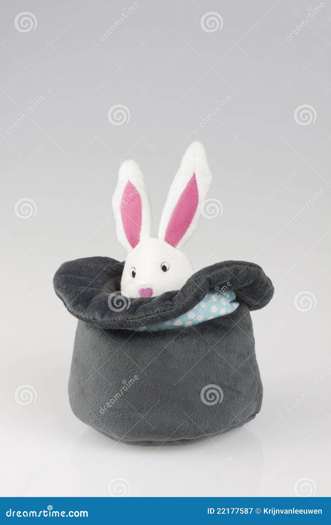 Rabbit in the hat stock image. Image of toys, animal - 22177587