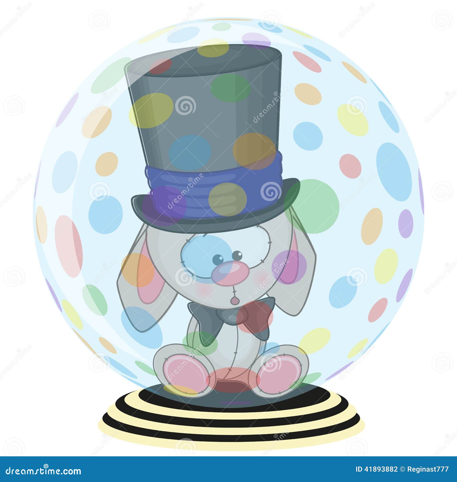 Rabbit in a hat stock vector. Illustration of celebrations - 41893882
