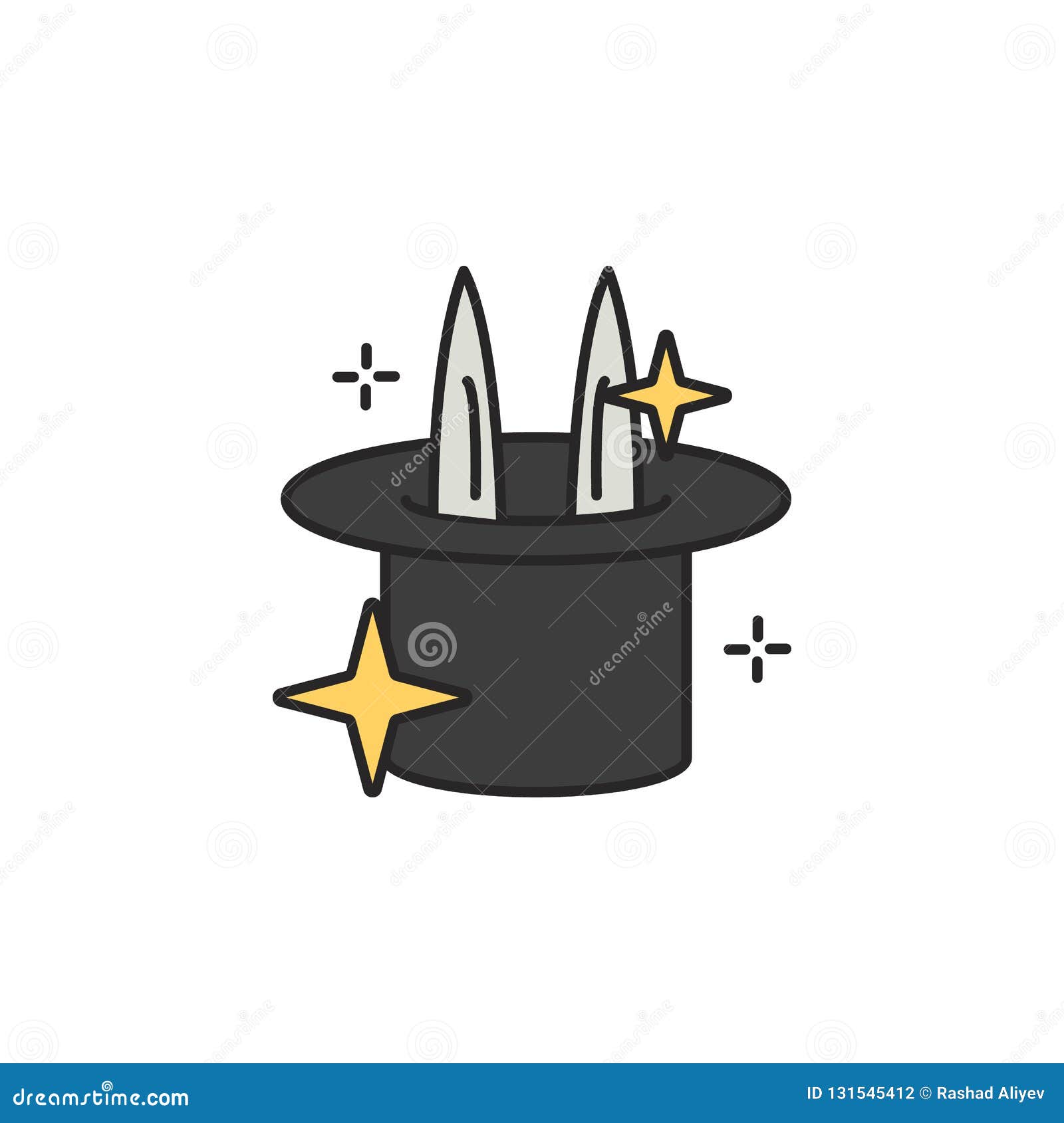 Rabbit in a Hat Icon. Element of Magic Icon for Mobile Concept and Web ...