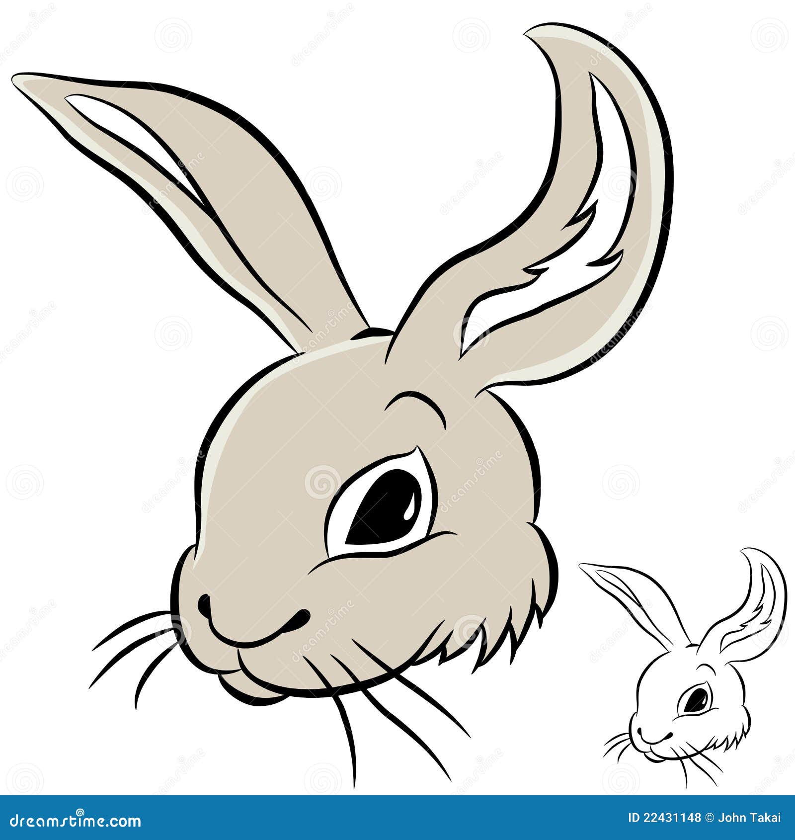 Rabbit Head stock vector. Illustration of rabbit, friendly - 22431148