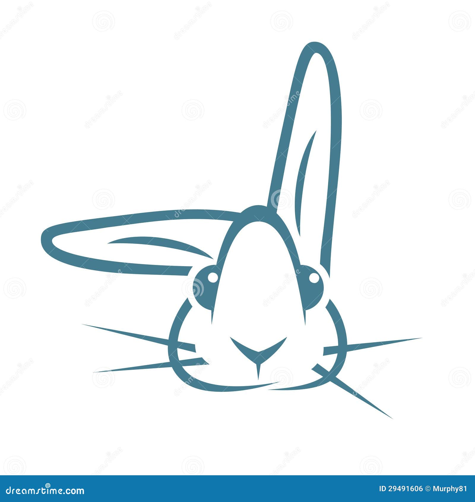 Rabbit head stock vector. Illustration of tradition, smile - 29491606