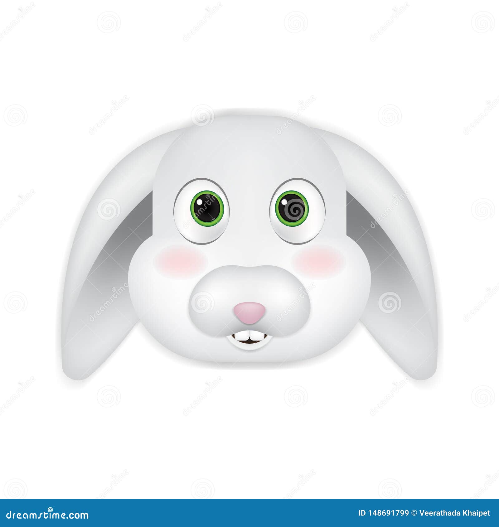 Rabbit head cartoon stock vector. Illustration of nature - 148691799