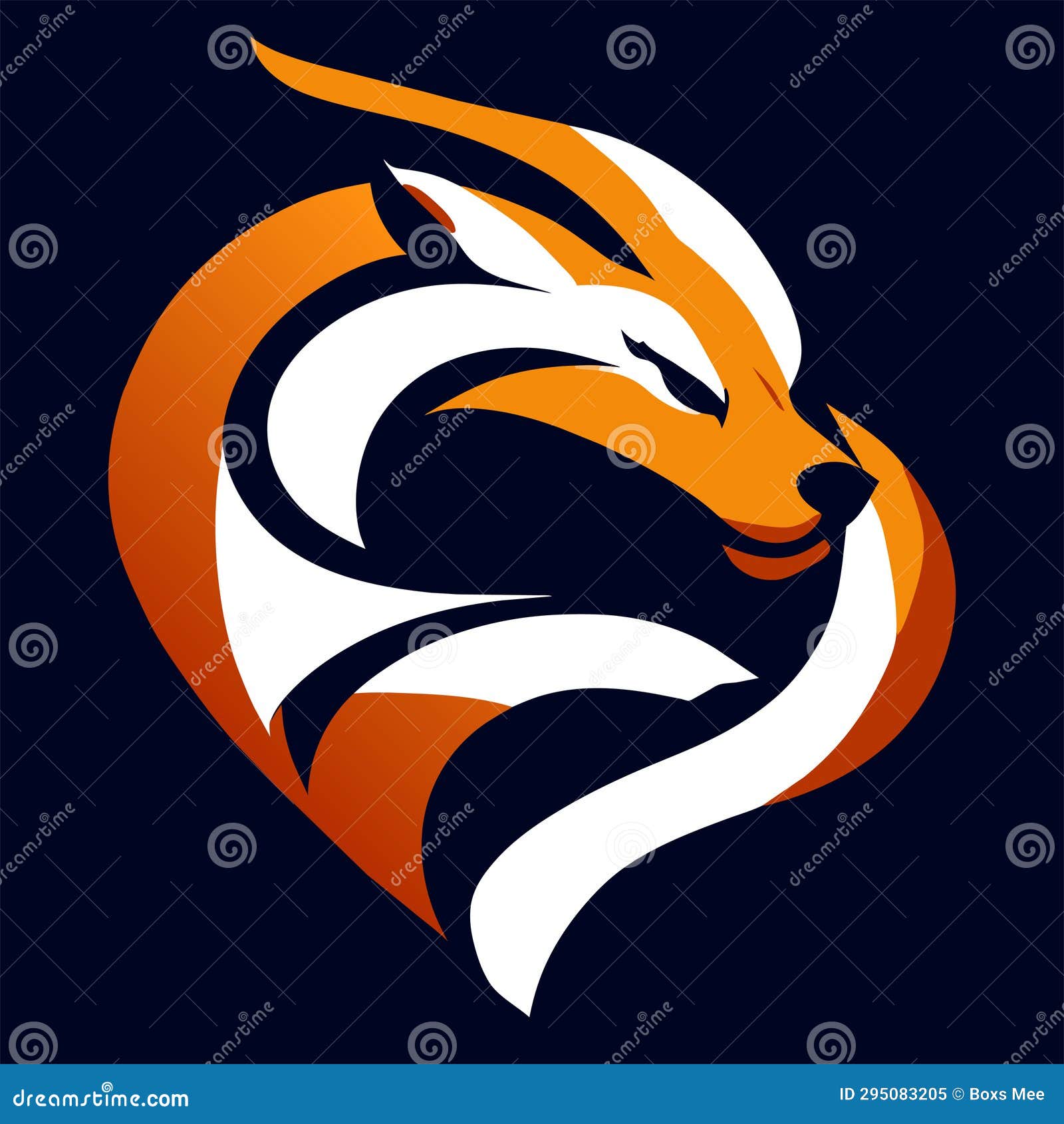 Rabbit Head with Fire Flame Vector Logo Design Template Illustration ...