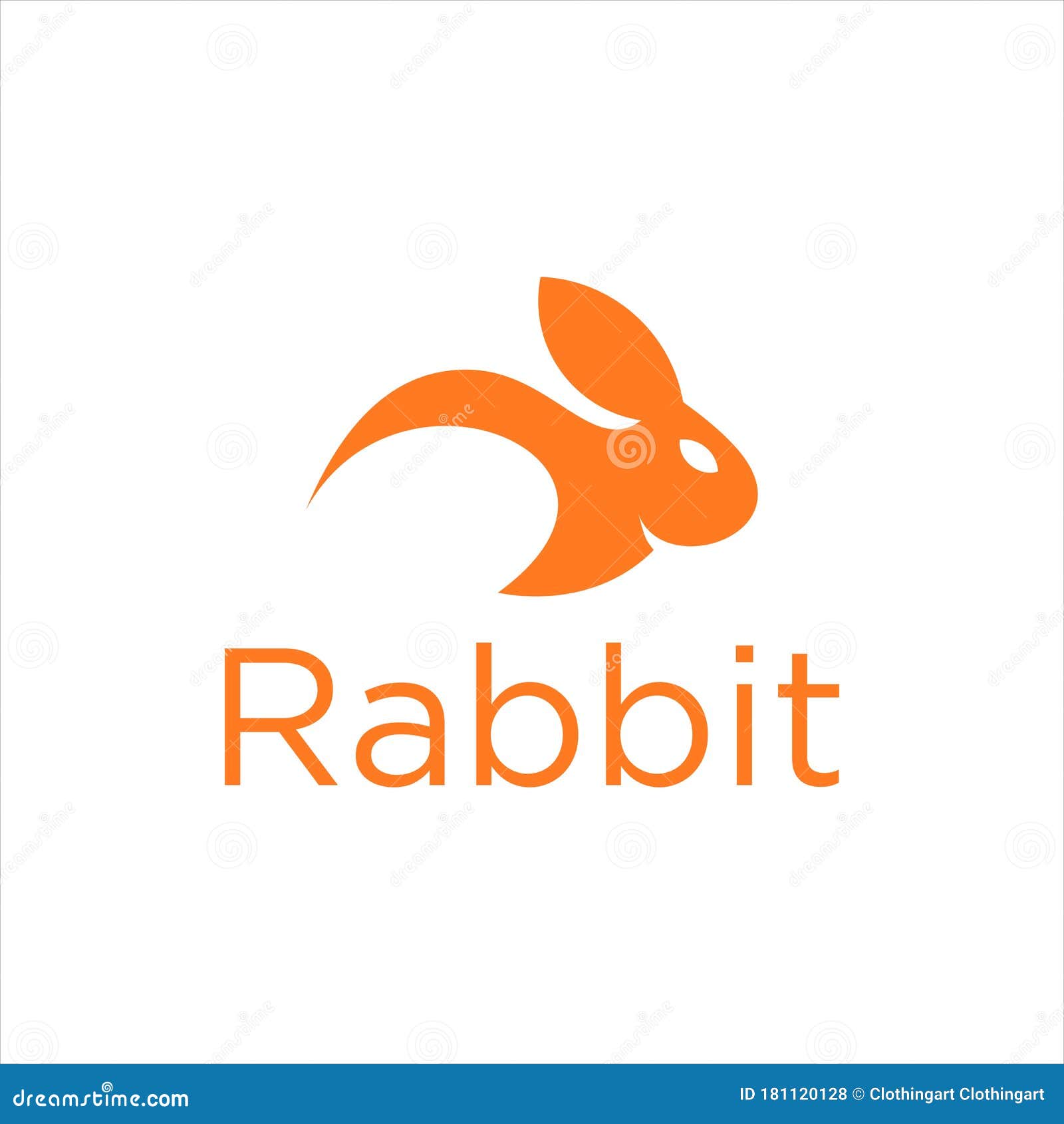 Rabbit Head Logo Design Abstract Art Stock Vector - Illustration of ...
