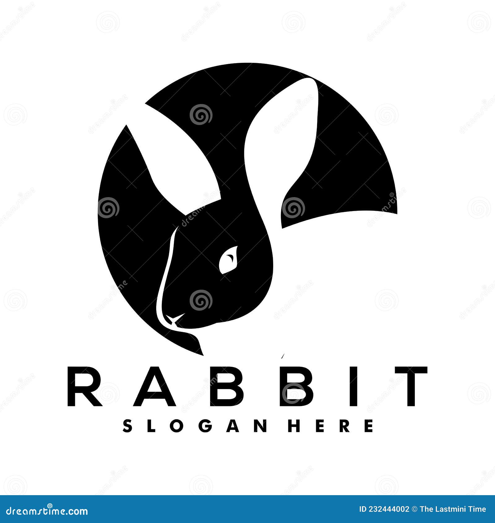 RABBIT HEAD LOGO DESIGN stock vector. Illustration of sign - 232444002