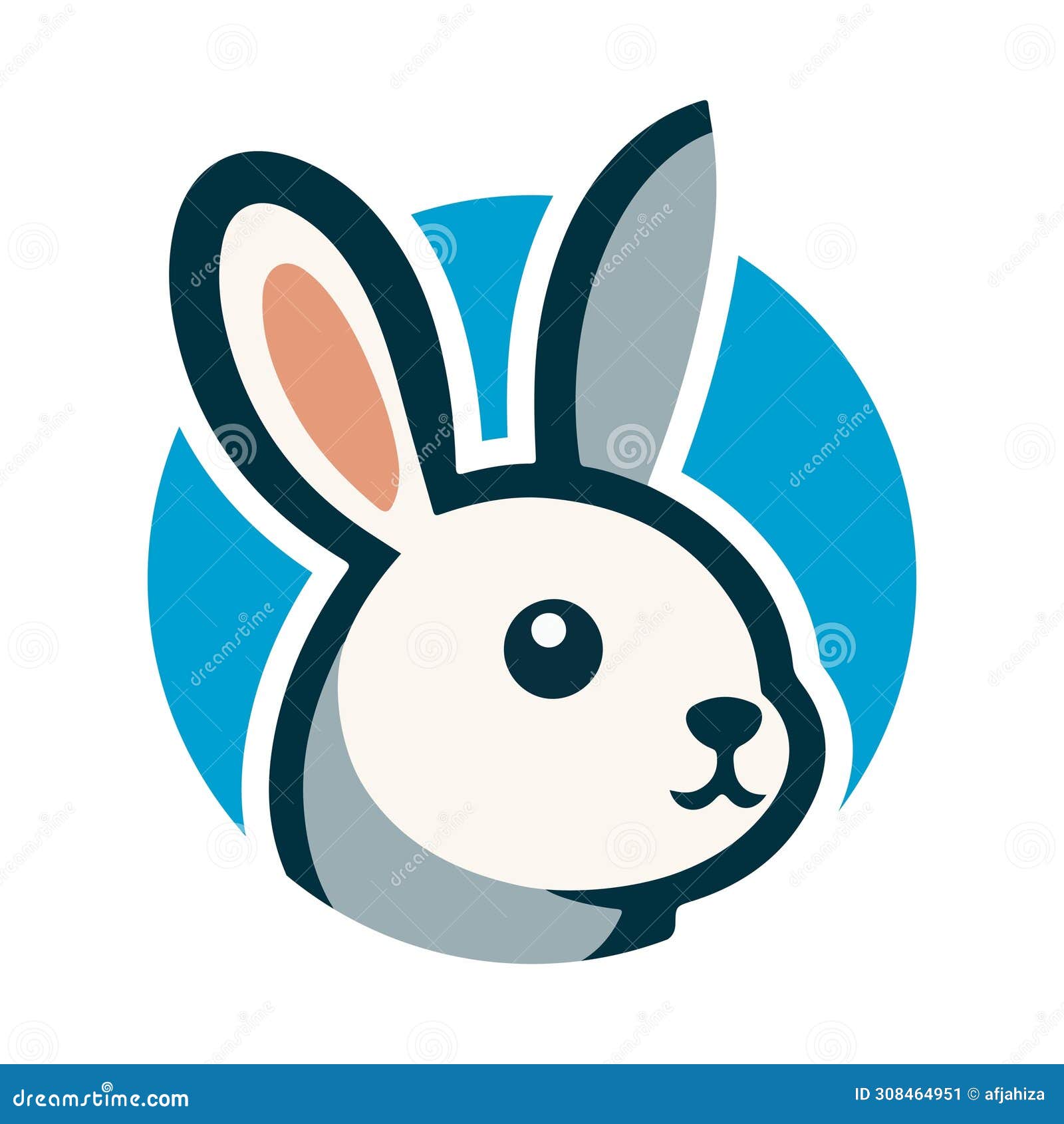 Rabbit Head Logo Icon Template 2 Stock Vector - Illustration of baby ...