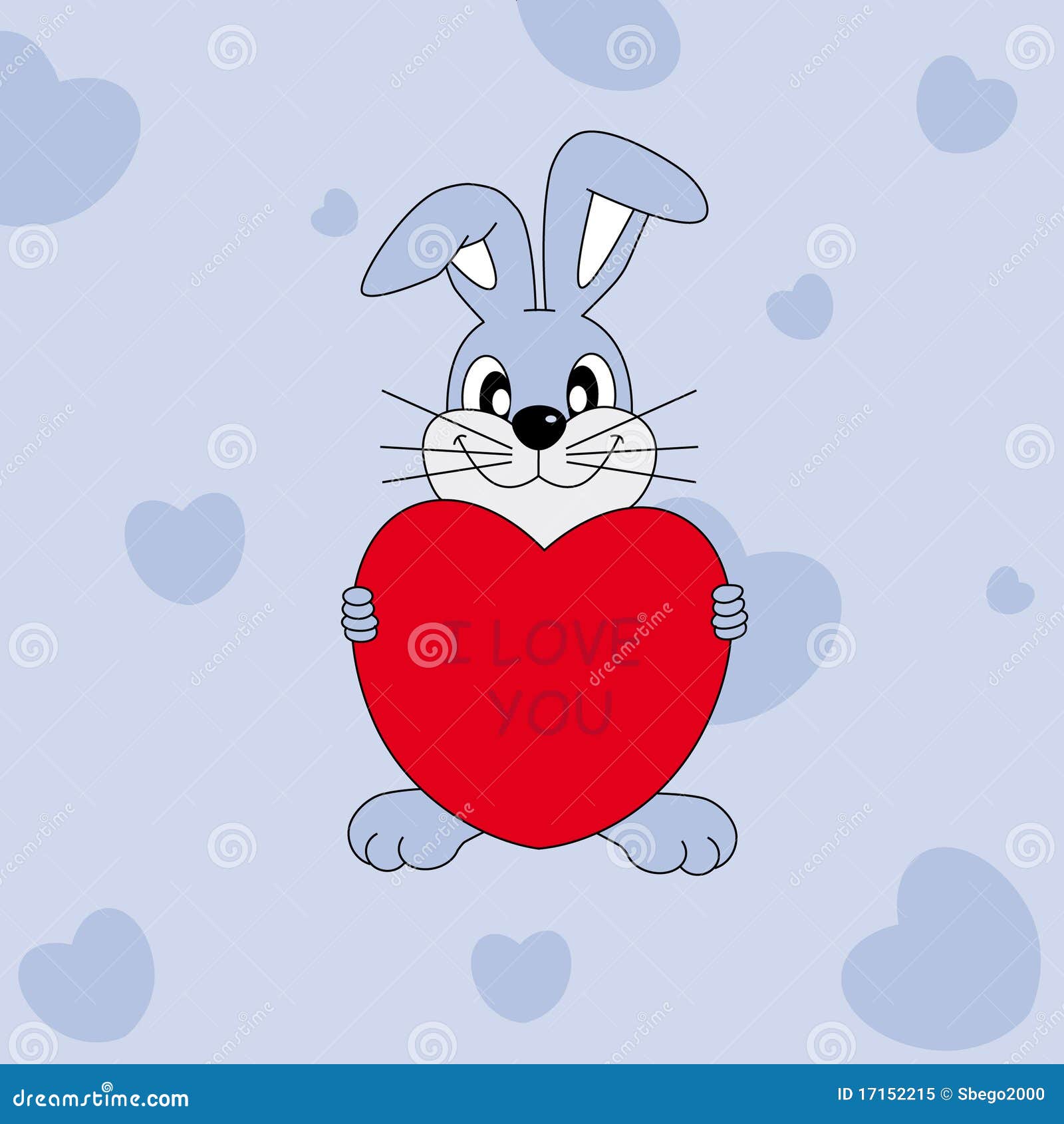 Rabbit-heart stock vector. Illustration of born, celebration - 17152215