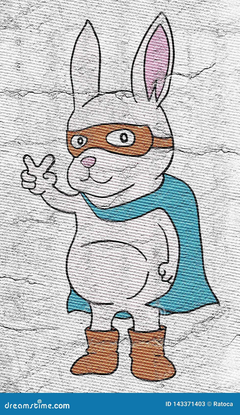 Rabbit hero stock illustration. Illustration of mask - 143371403