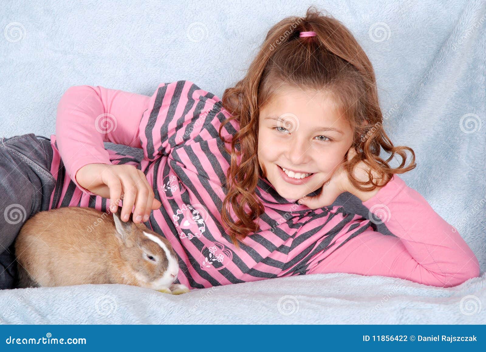 The Rabbit and His Guardian Stock Photo - Image of rabbit, portrait ...